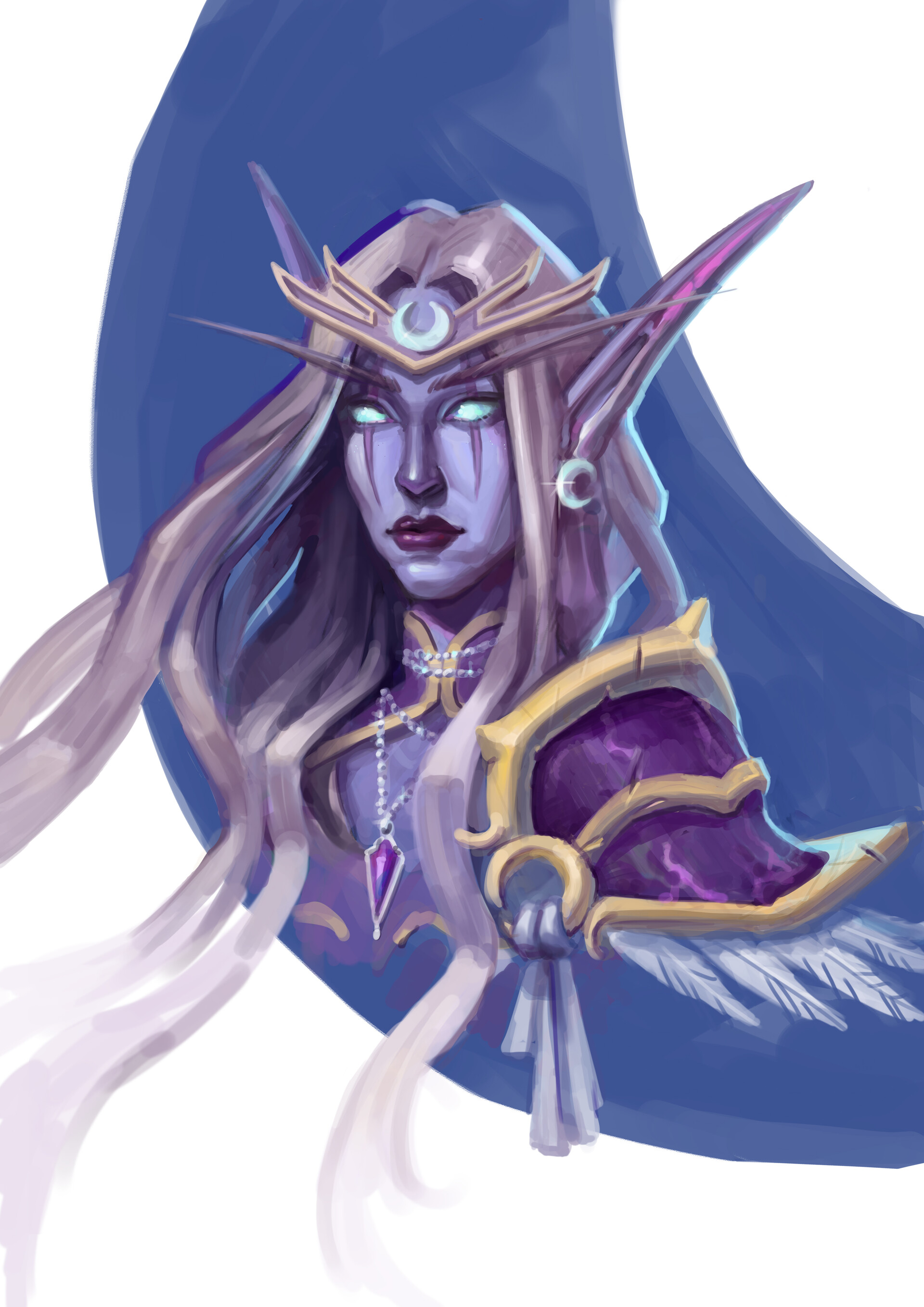 ArtStation - Darkshore Night Elf - World of Warcraft Fanart
