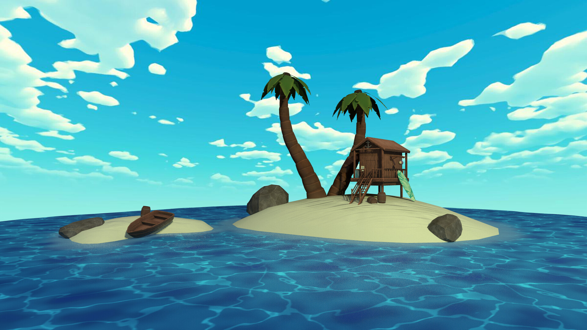 ArtStation - Stylized island diorama