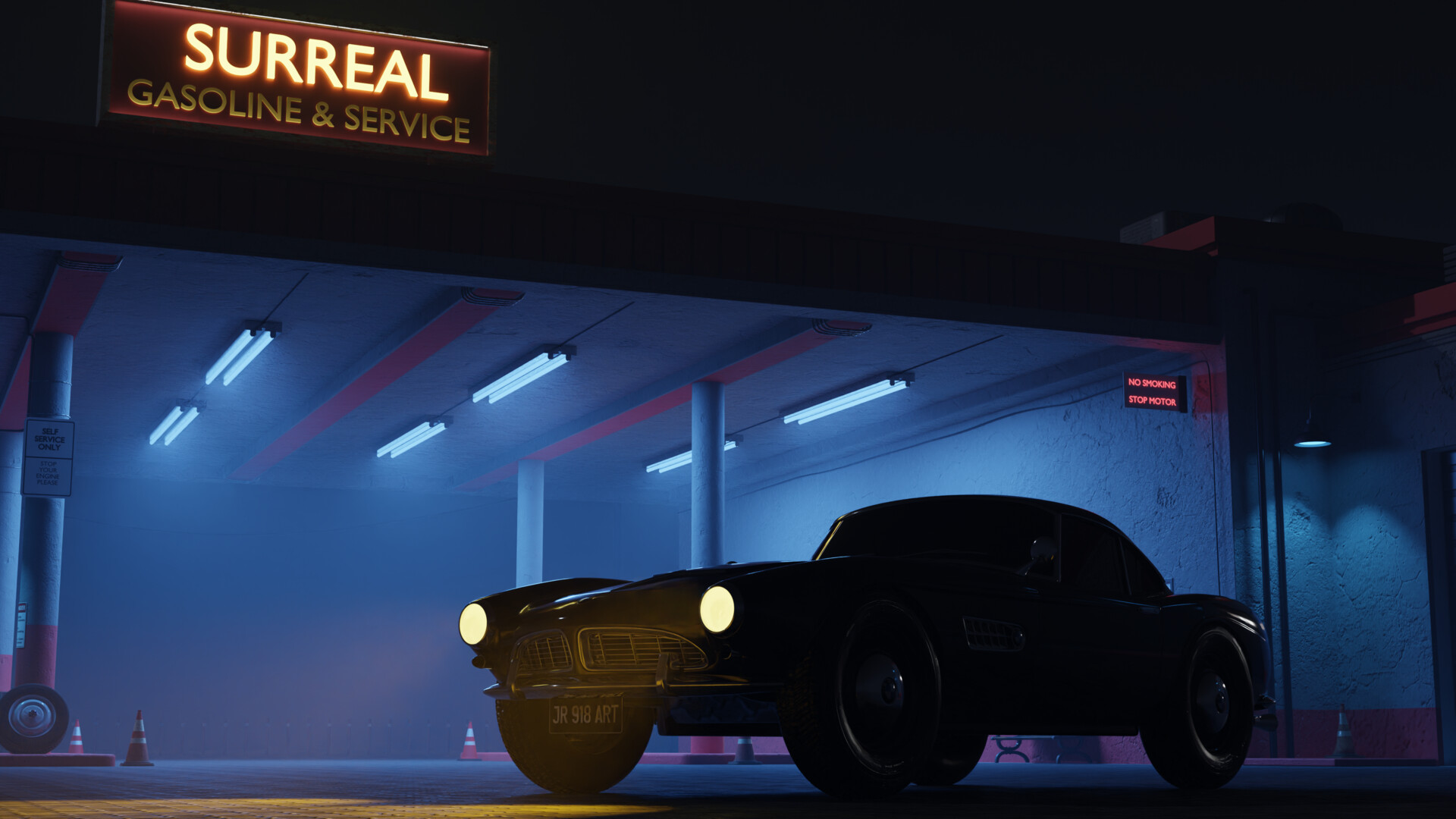 ArtStation - Gas Station Scene