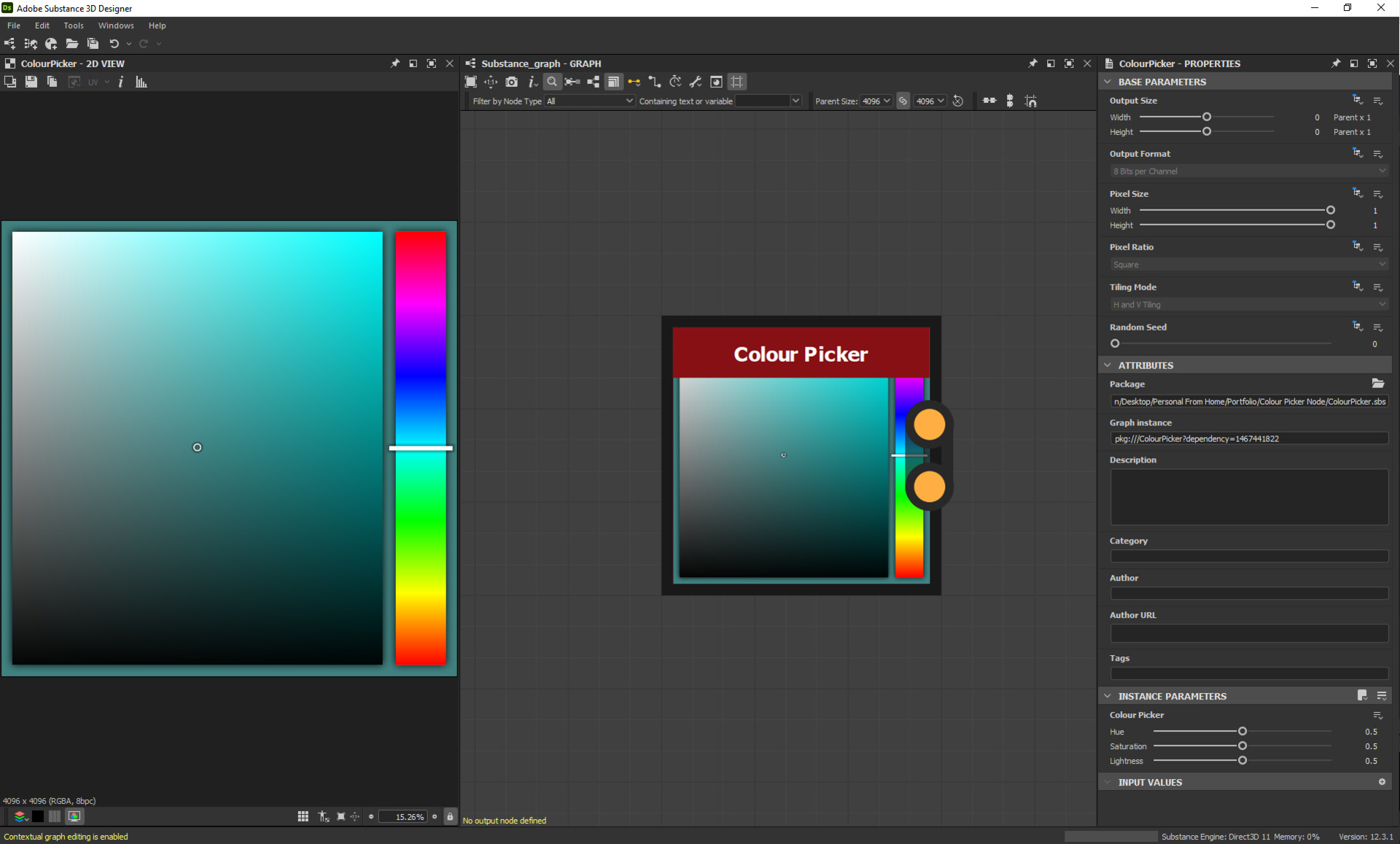 Dan Hutchinson - Colour Picker - Pixel Processor Study - Substance Designer