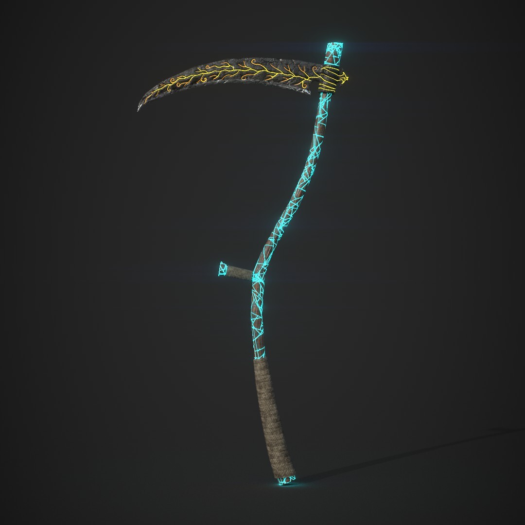 ArtStation - Low Poly Scythe (2022 Triangles/ 932 Faces)