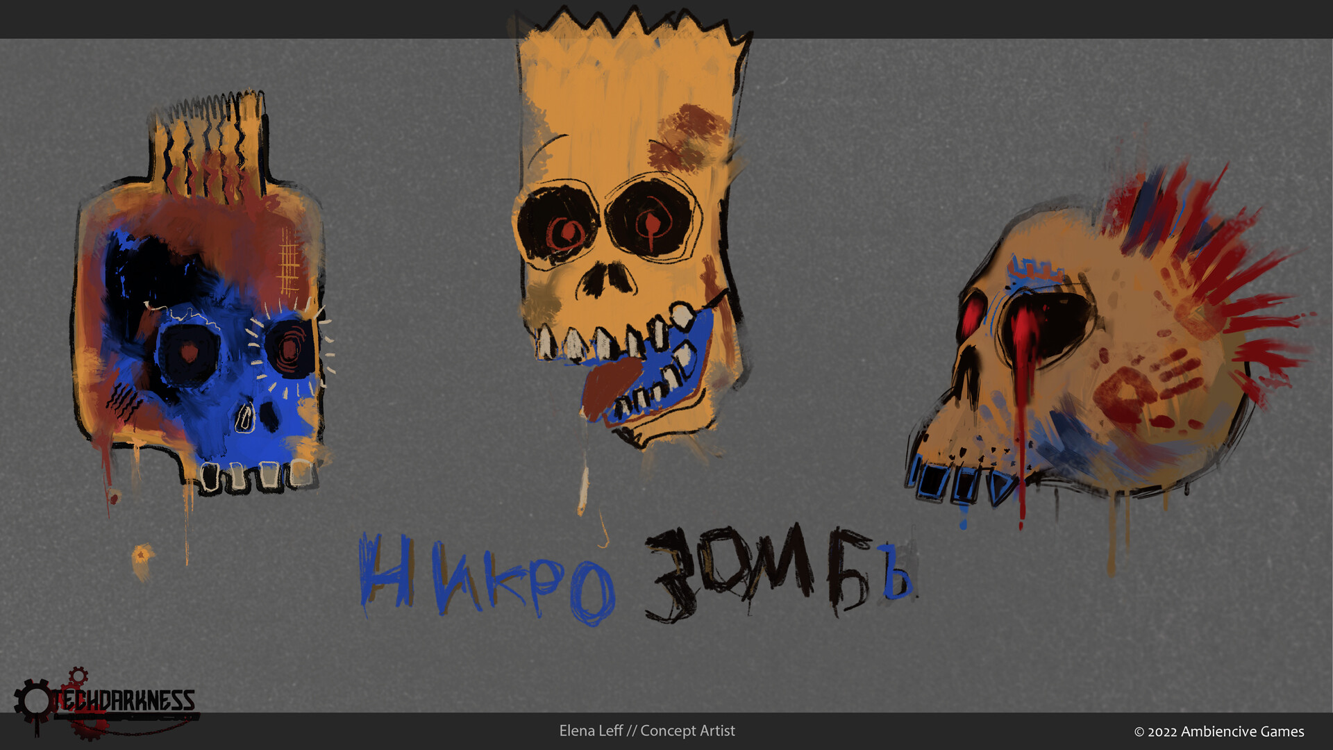 Elena Leff - Techdarkness - sketch of graffiti in the post-apocalypse ...