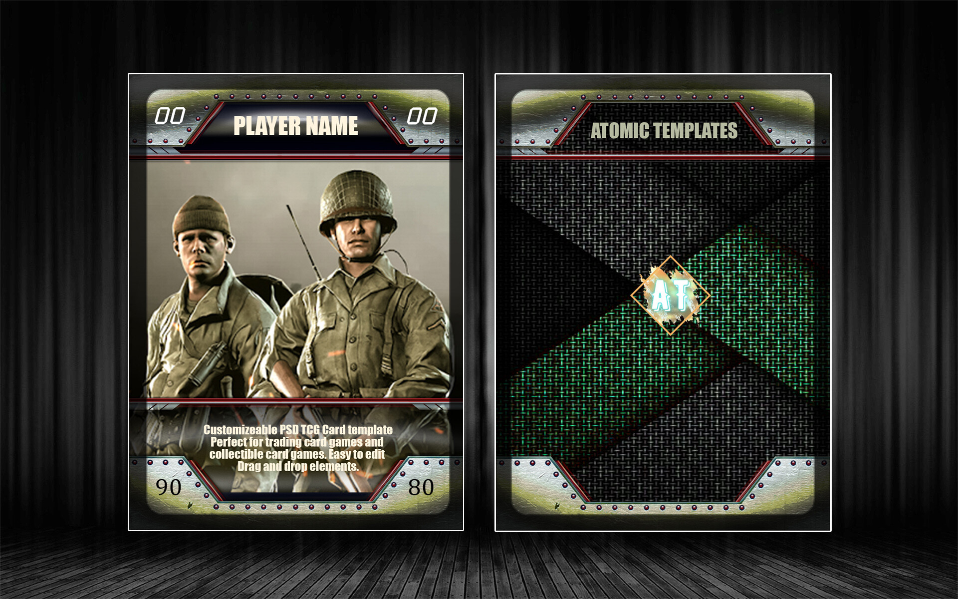 Atomic templates - Trading Card Template