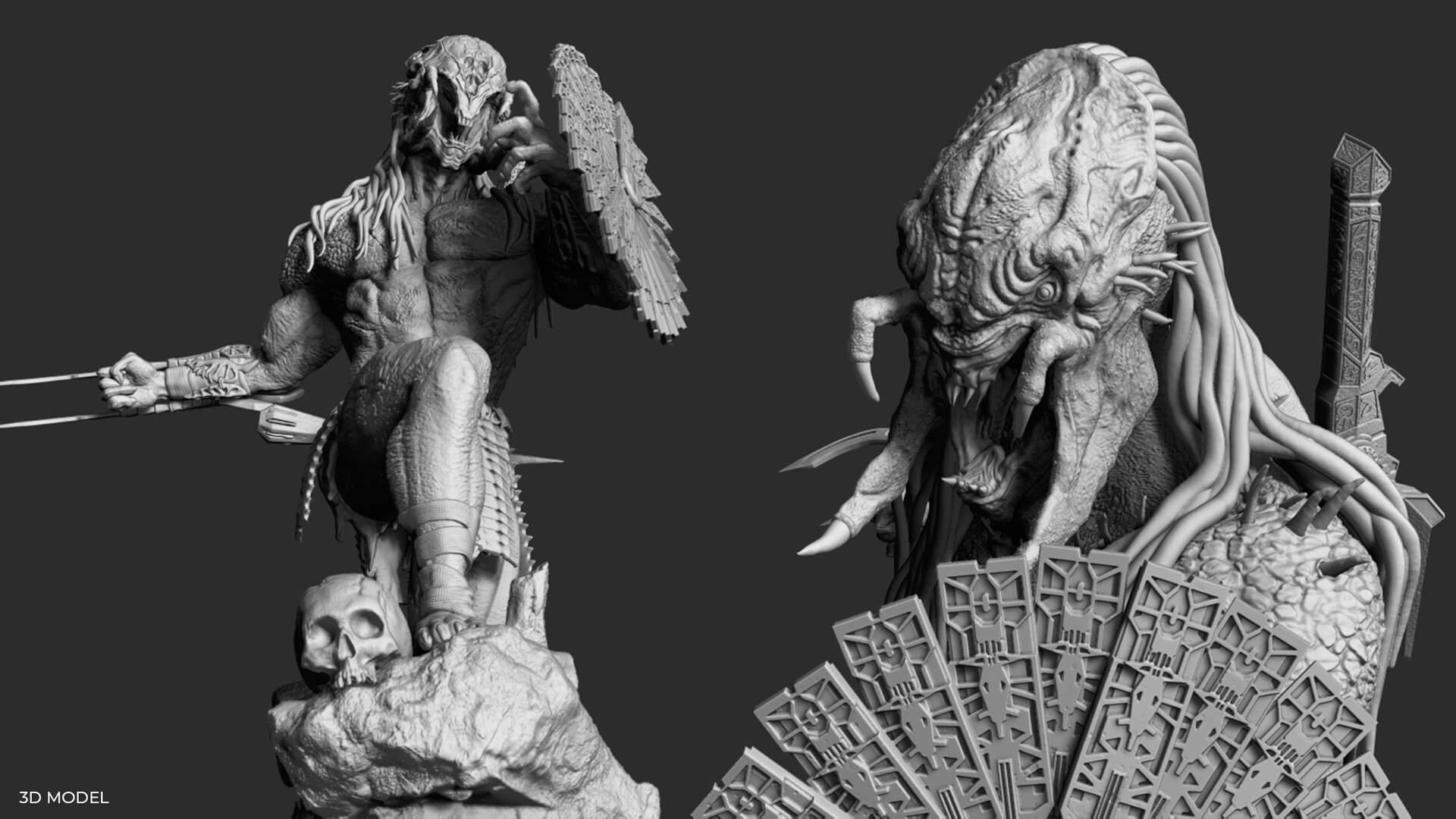 Alejandro Maya - FAN ART FERAL PREDATOR | 3D PRINT | PREY MOVIE