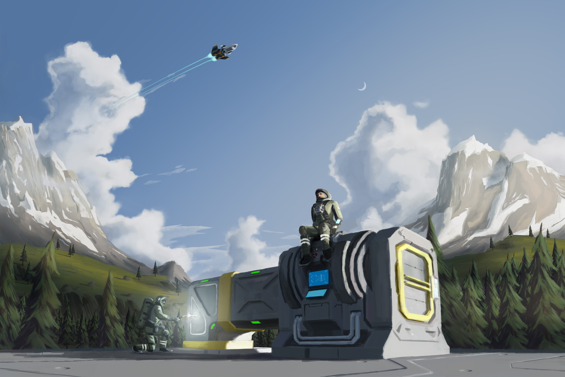 ArtStation - Earth Start (Space Engineers Fan Art)