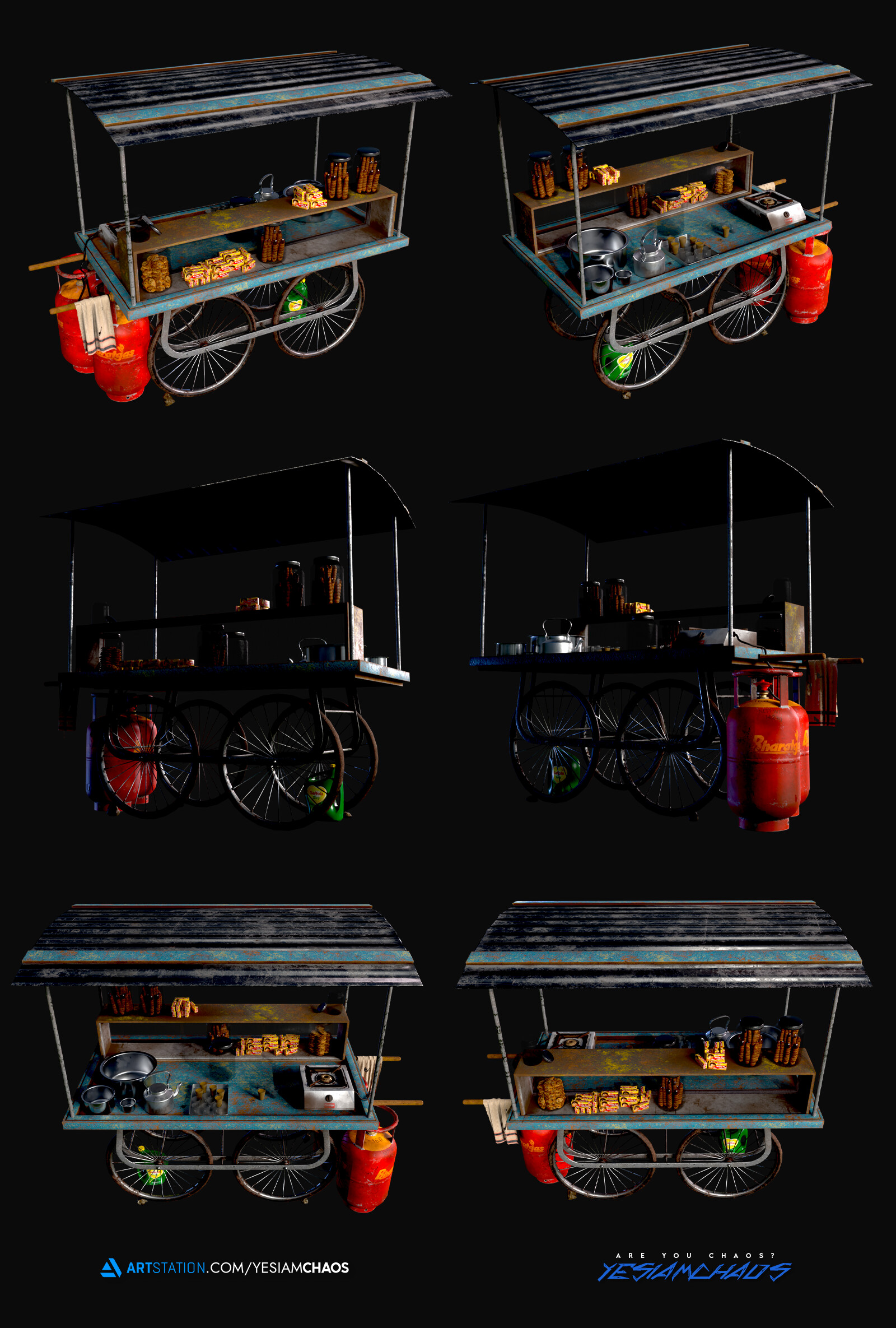 YESIAMCHAOS - Lalit S Dhawane - Hathgaadi Model 3D Set | YESIAMCHAOS