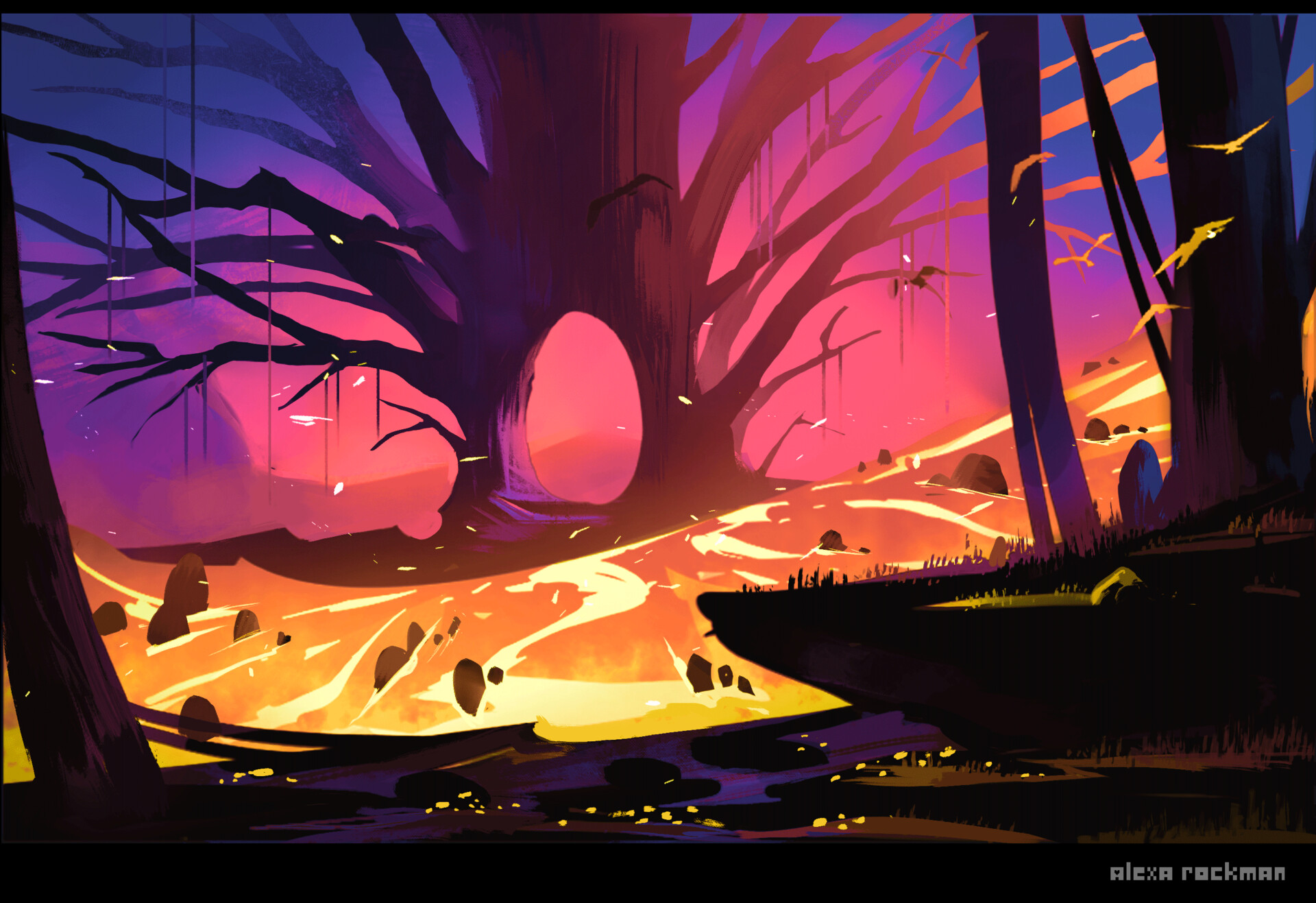 ArtStation - Lava + Tree