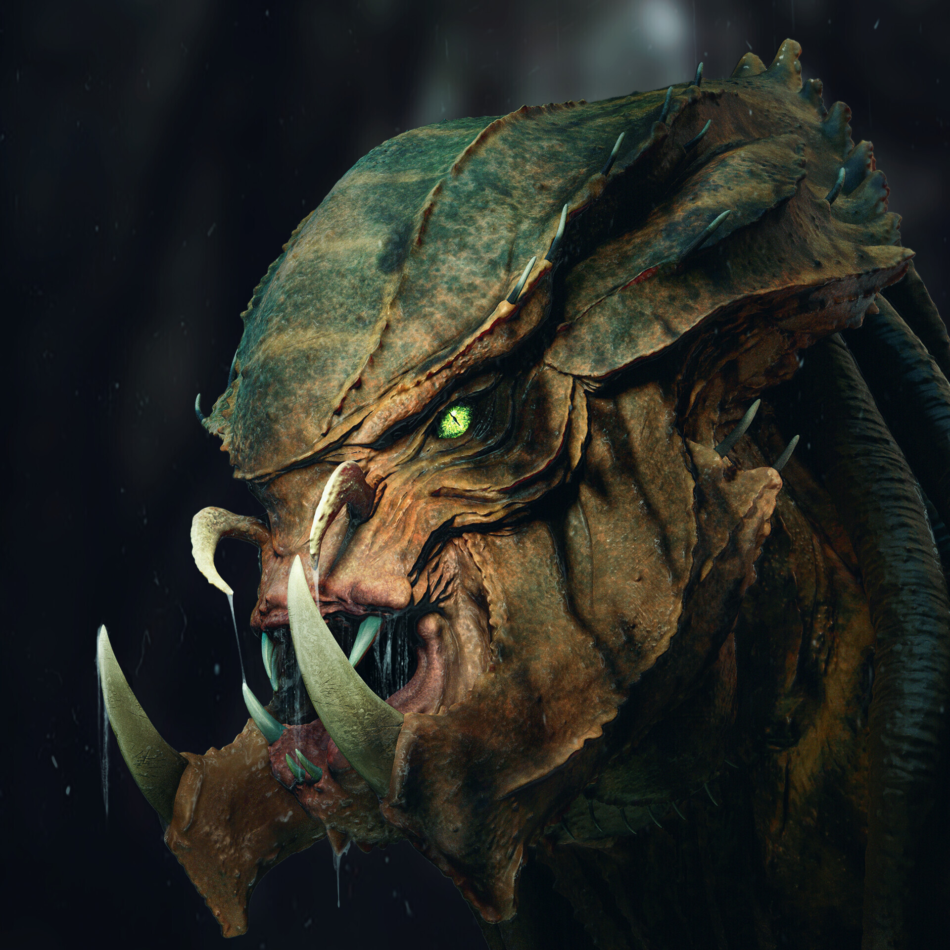 ArtStation - Predator Insectoid Bust - Maxime Bouland