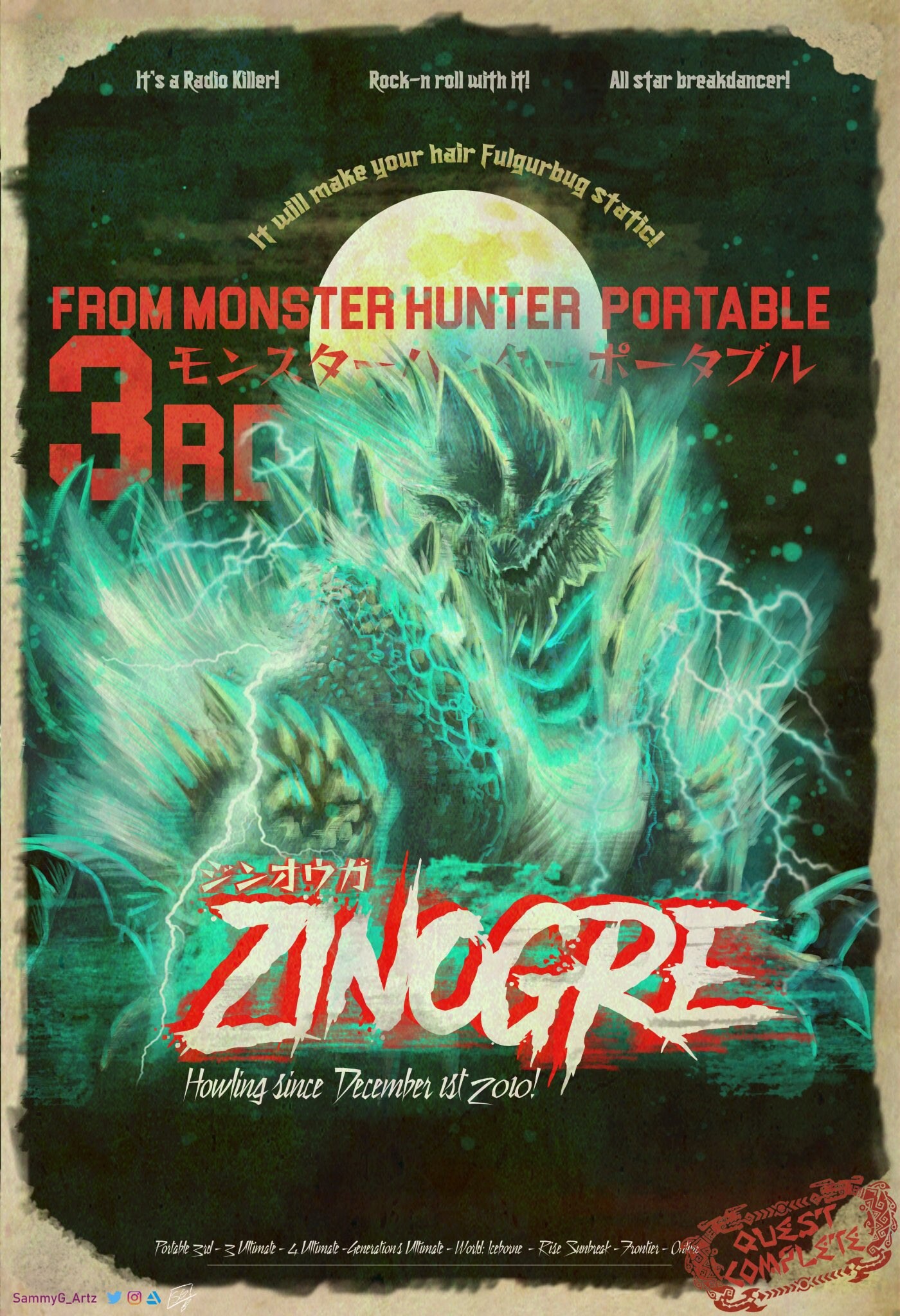 ArtStation - Rock n roll Zinogre!