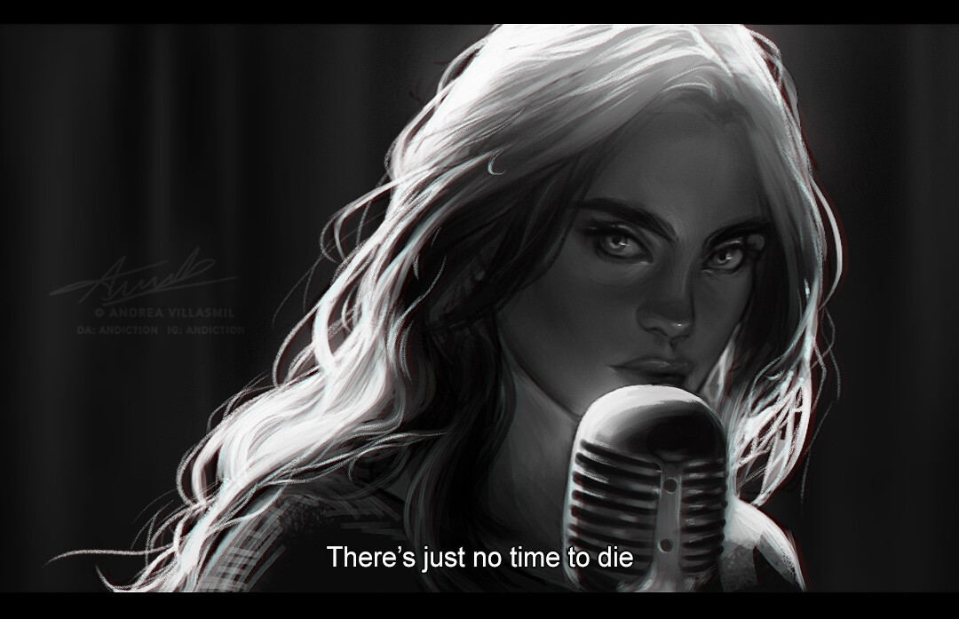 ArtStation - No Time To Die (Greyscale Study)
