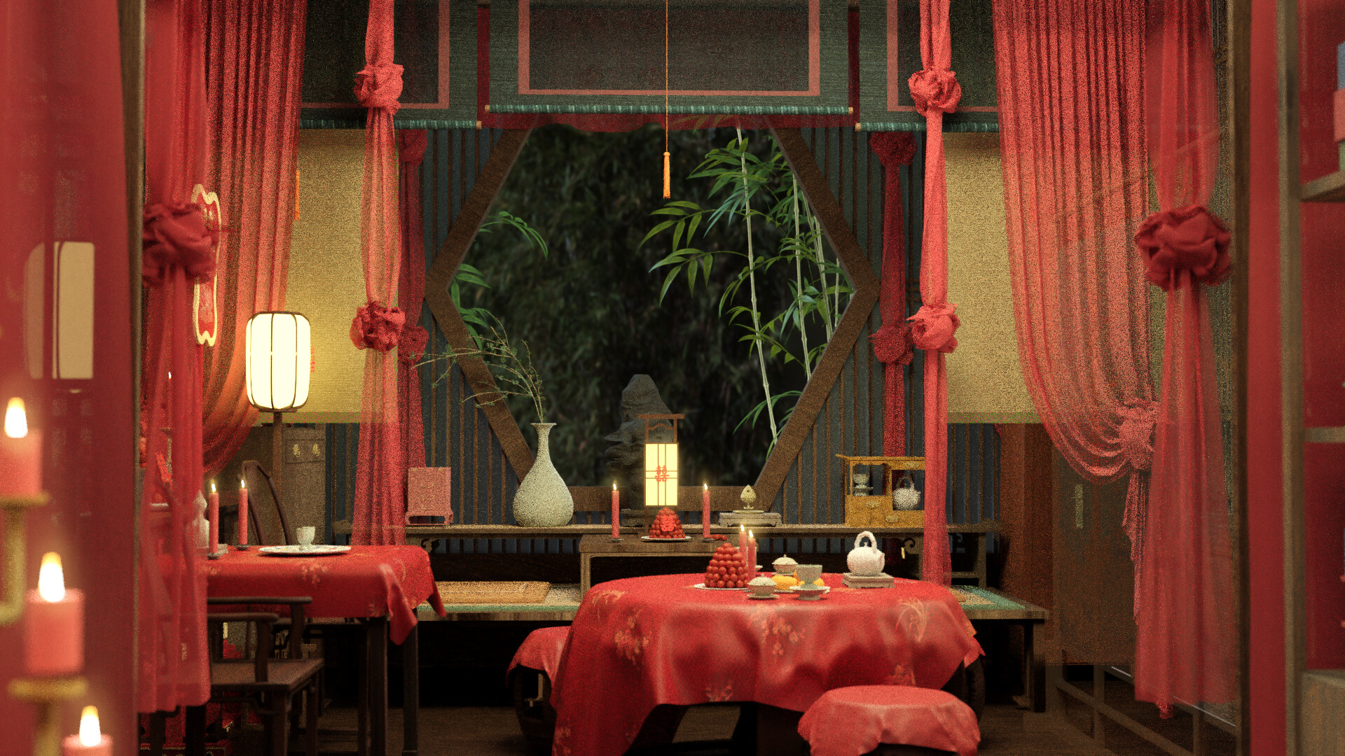 ArtStation - Ancient Chinese wedding room