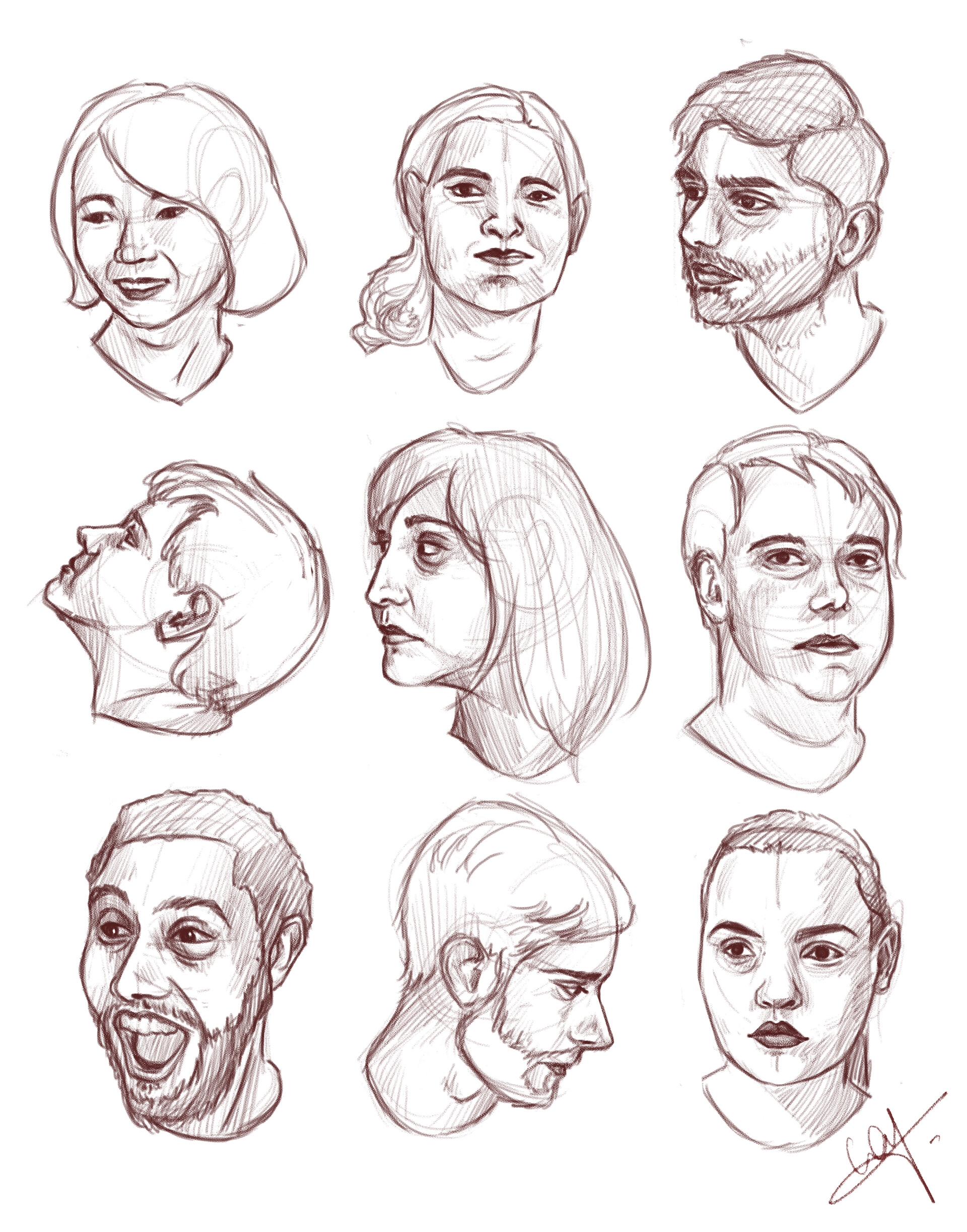 ArtStation - Faces Study