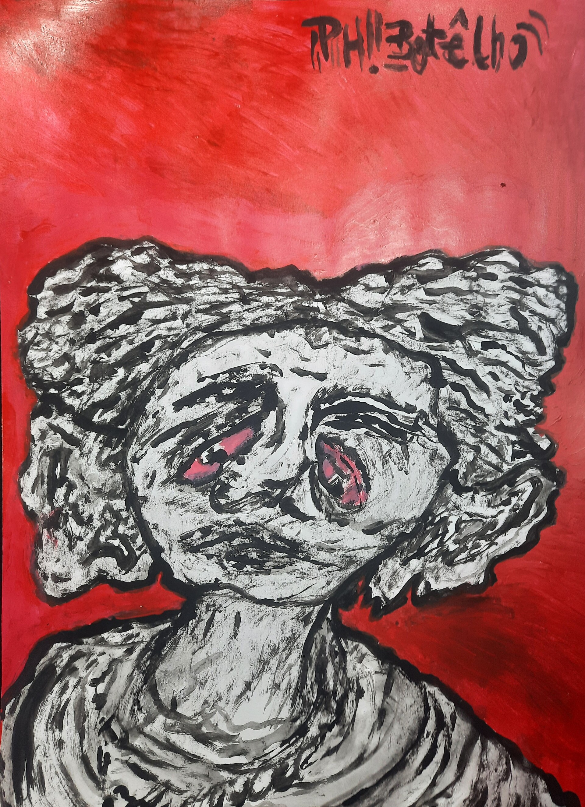 ArtStation - Melancholic Mask, Me, Gouache, 2023.