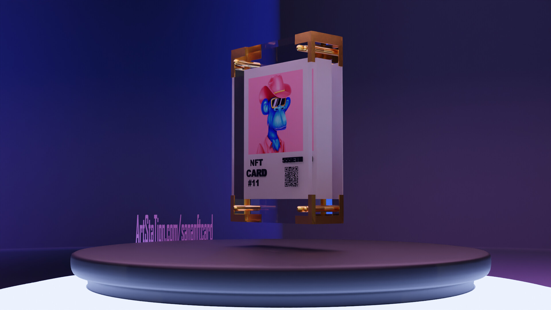 SANA NFT Card - NFT collectible trading card cycles Blender