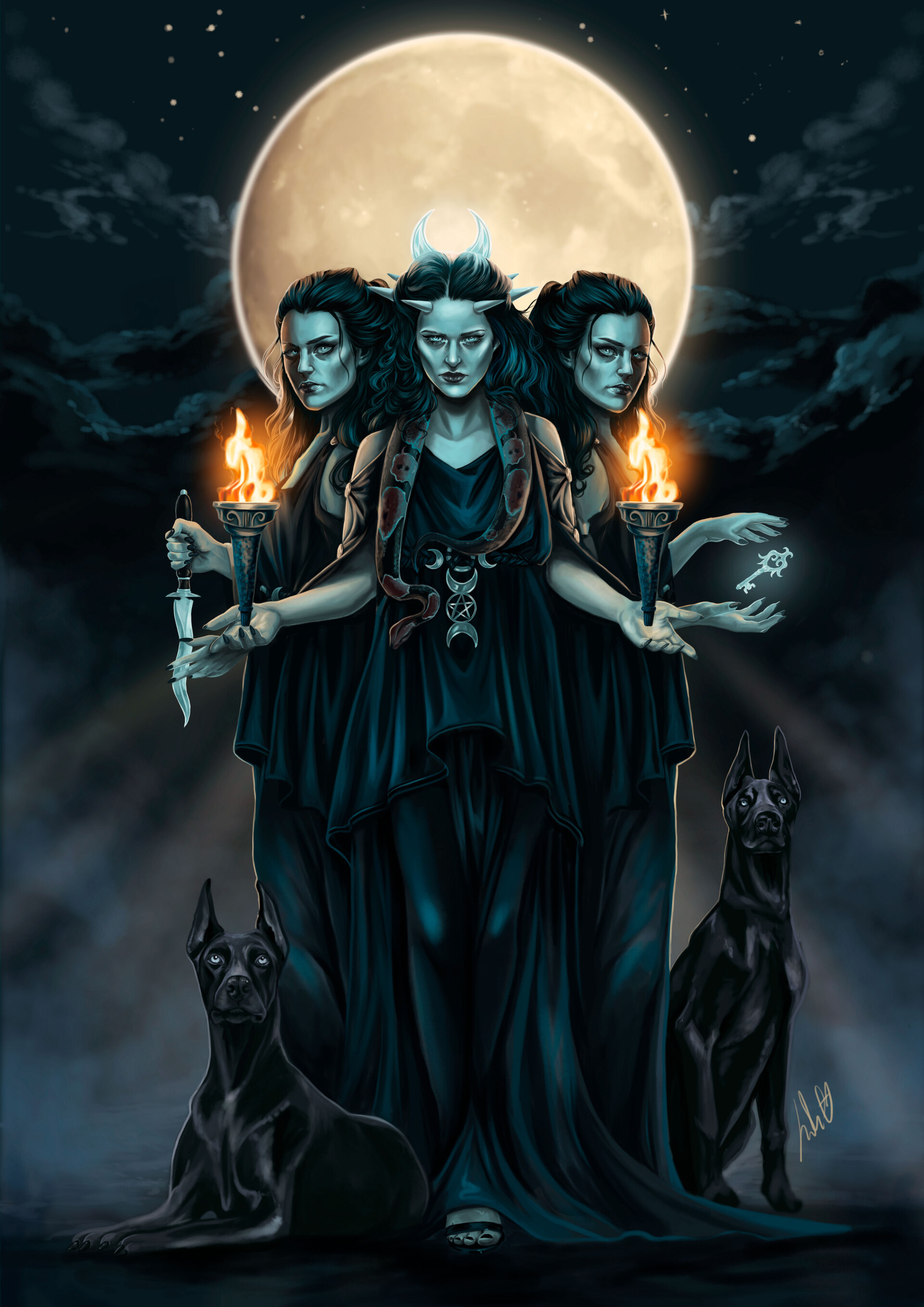 Hecate, mother of witches, by Julieta Garcia : r/ImaginaryImmortals