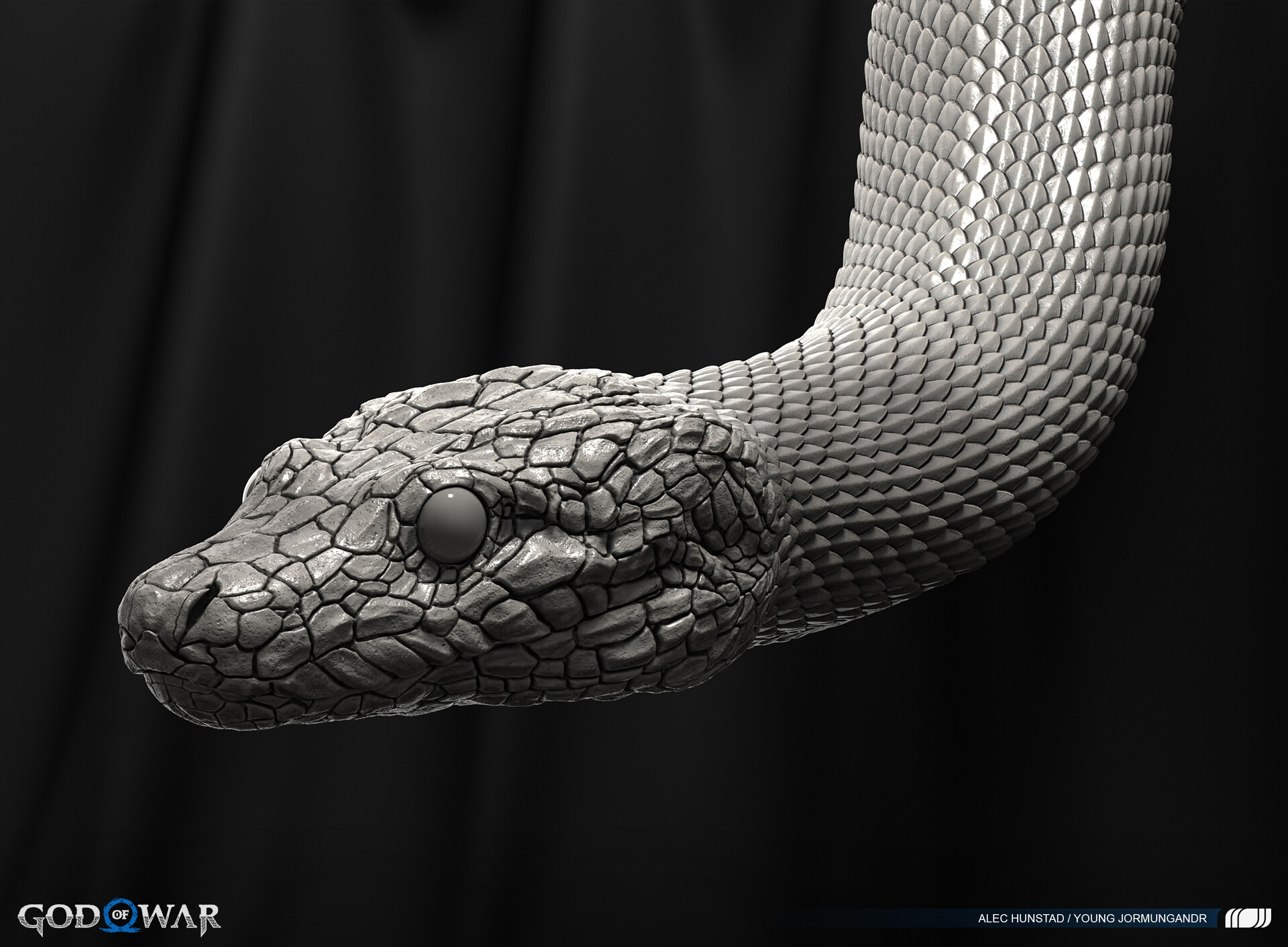 Alec Hunstad - God of War Ragnarok - Young Jormungandr