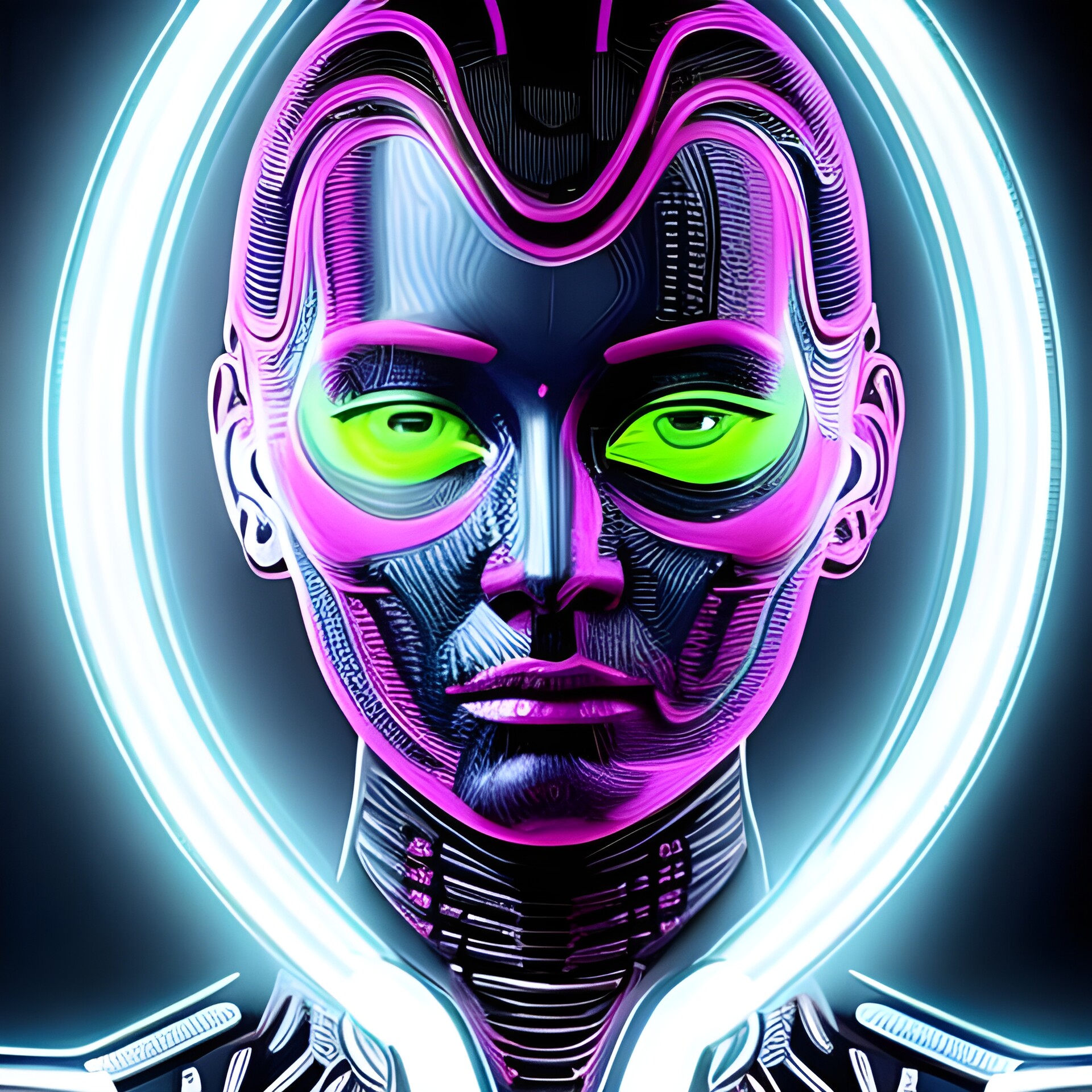 ArtStation - My Daughter Neon Dalia Cyber Girl