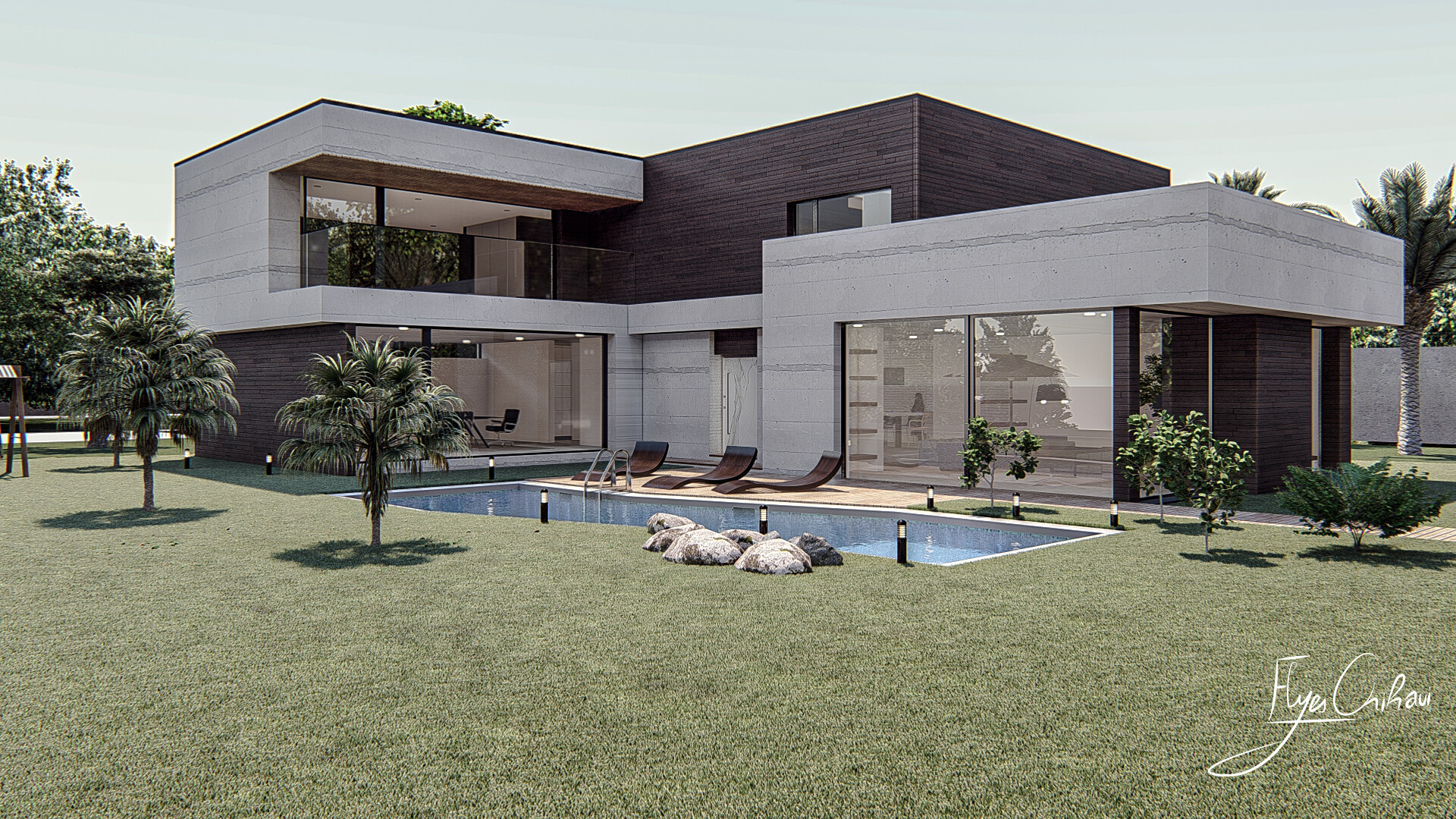 ArtStation - 3D visualisation of exterior house