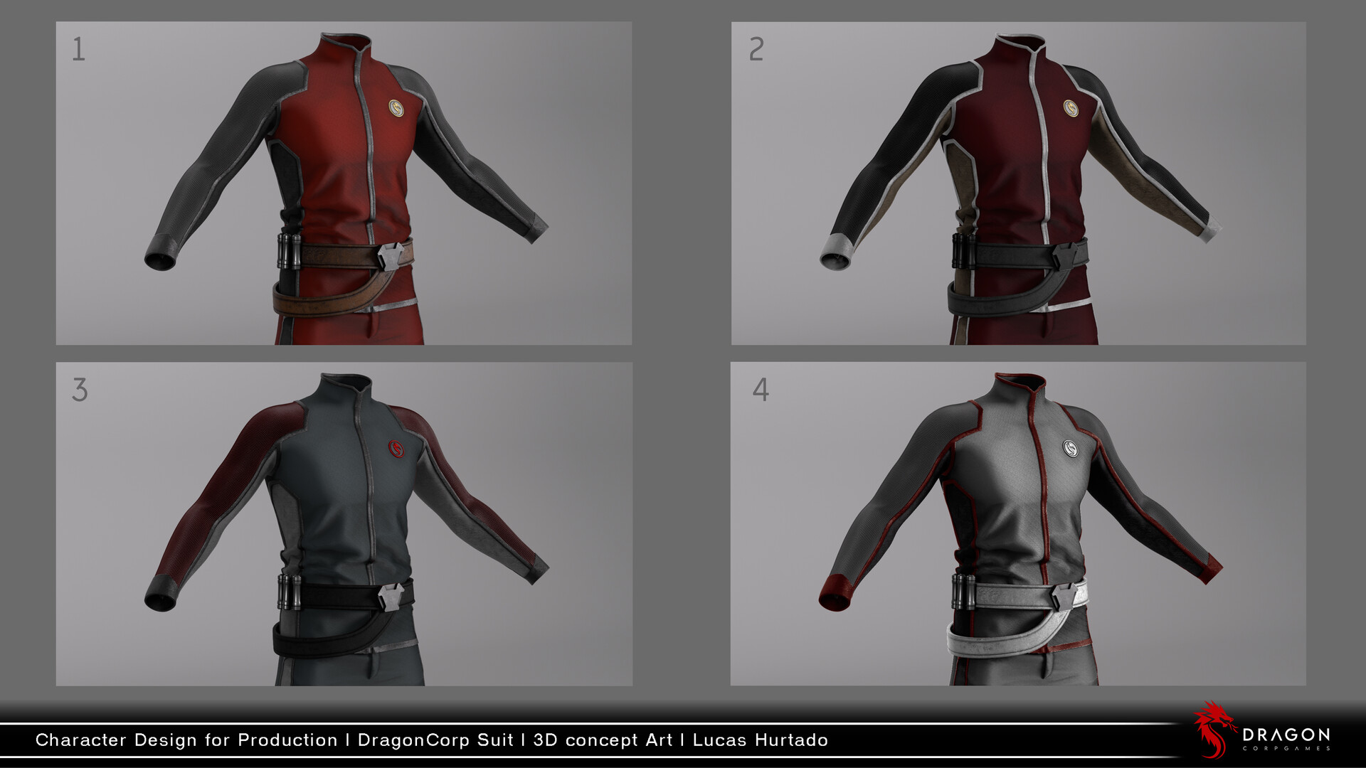 ArtStation - DragonCorp suit Texture and color variations