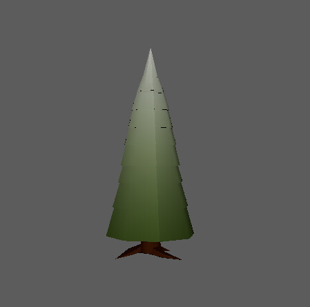 ArtStation - Low poly pine Tree with a bit of snow.