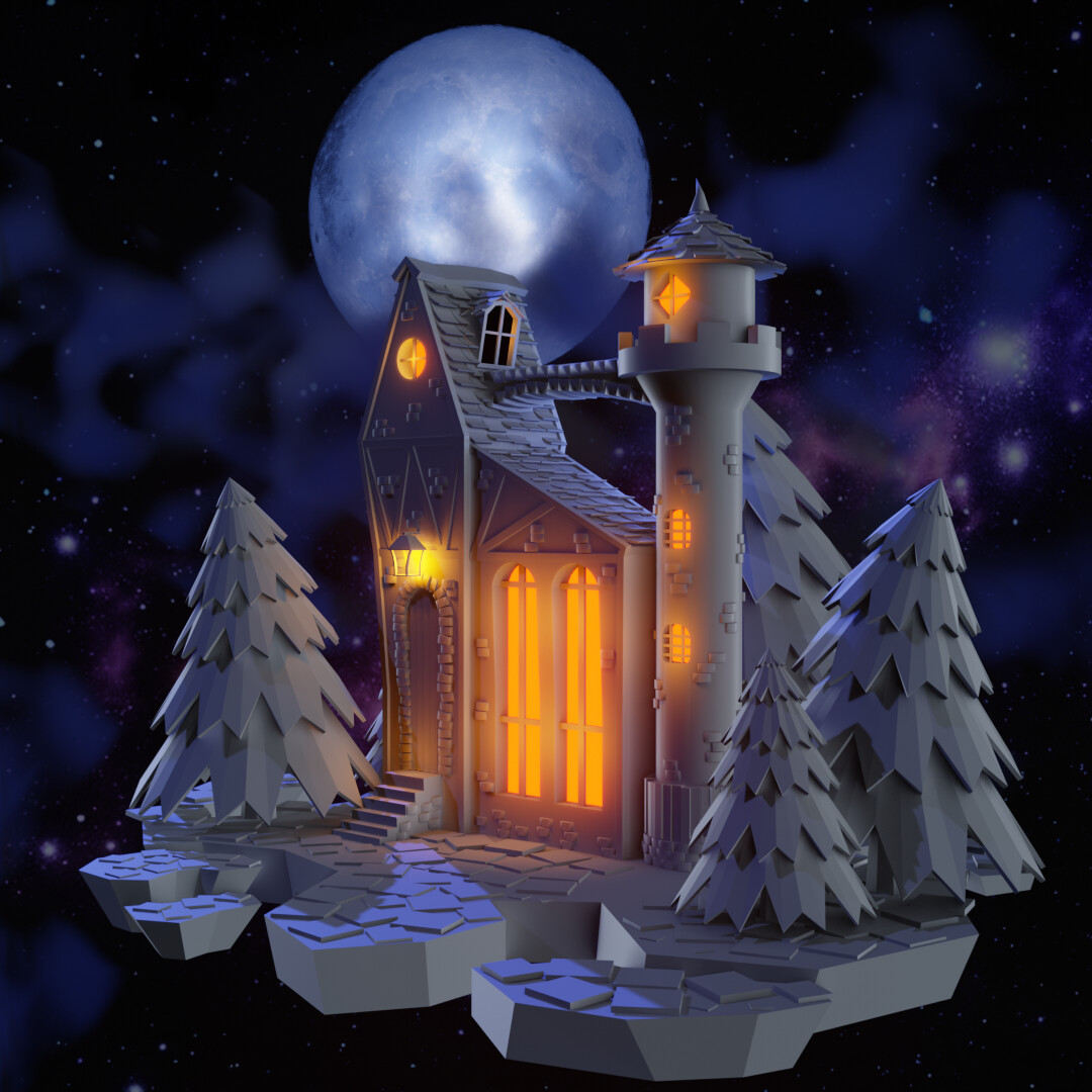 ArtStation - cartoon castle