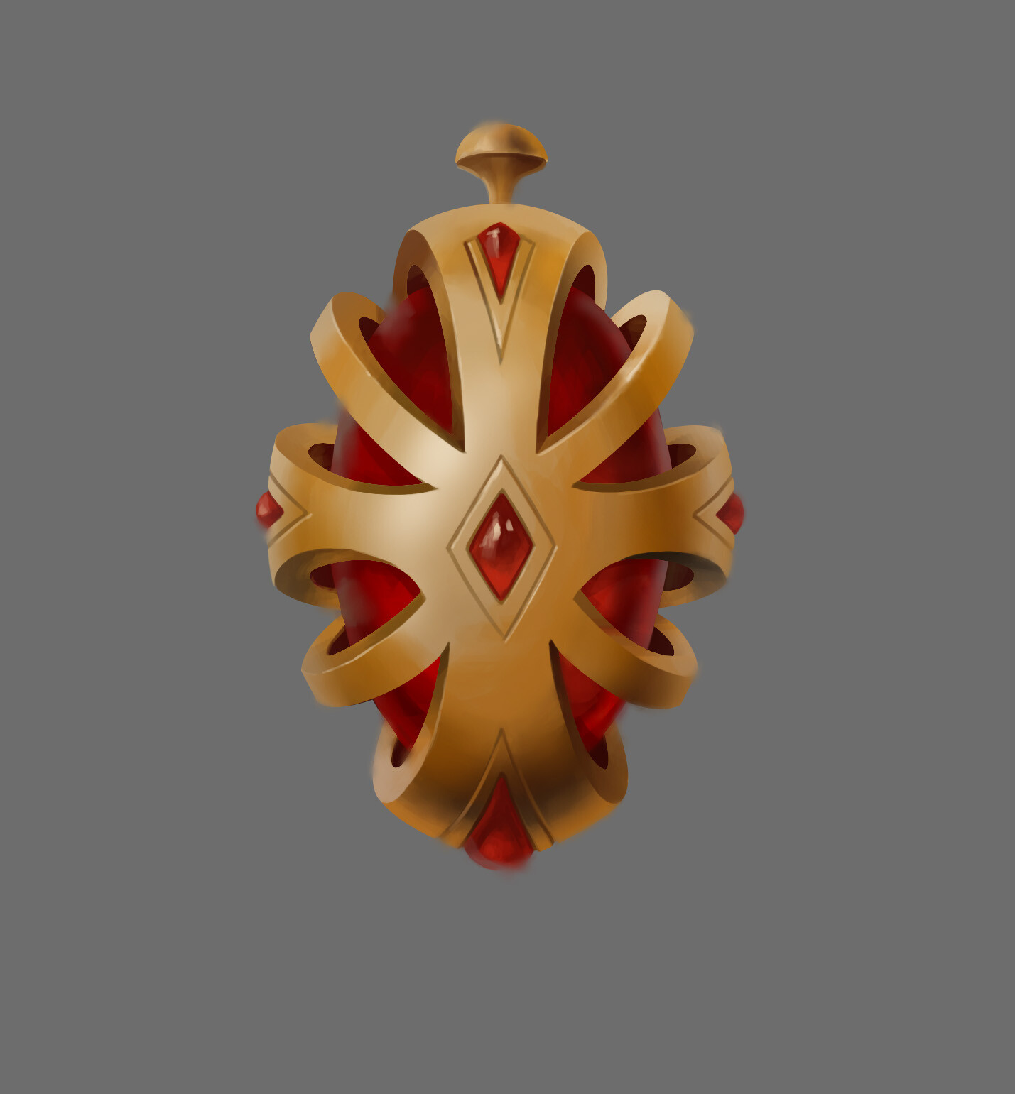 ArtStation - gold pendant