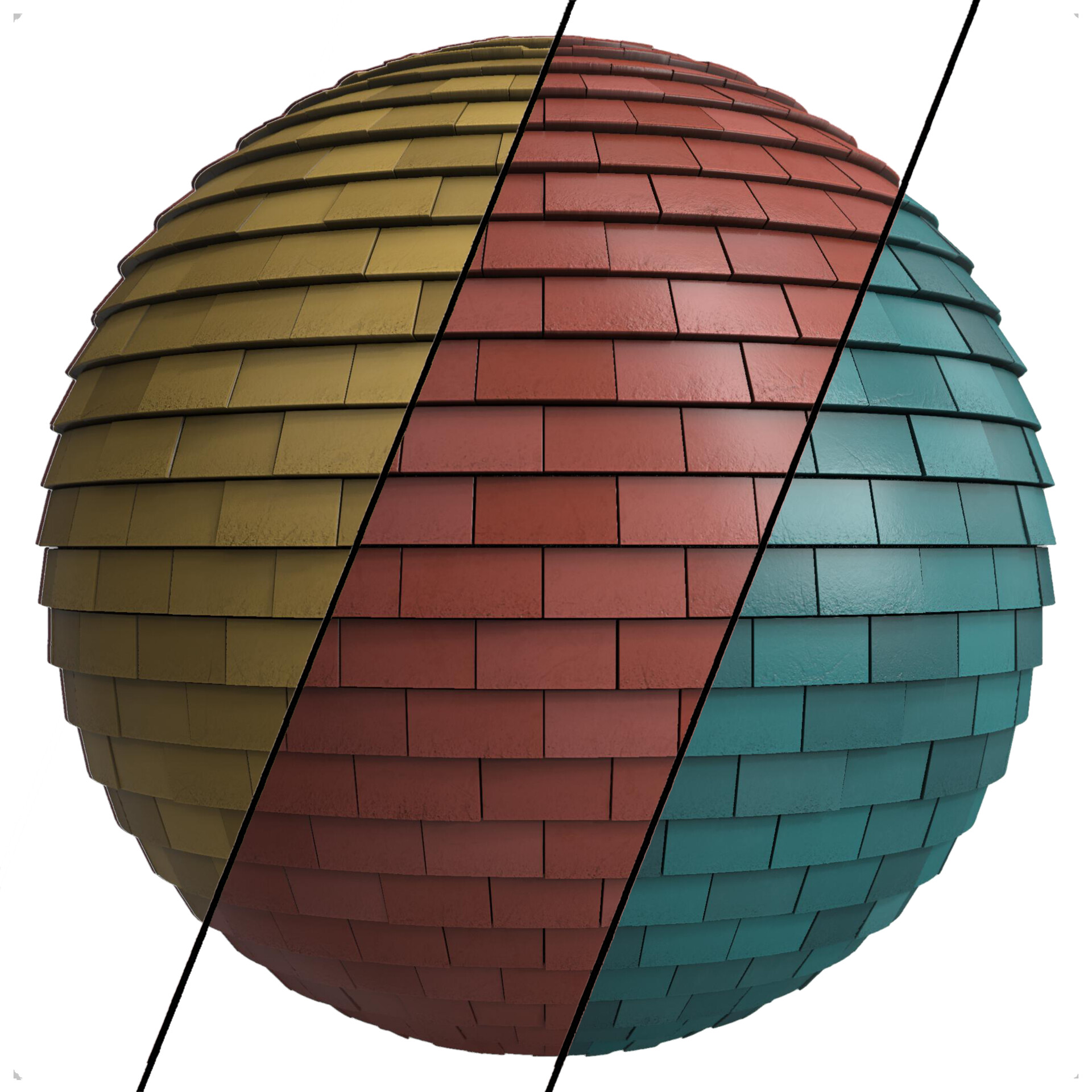 ArtStation - Roof Tile Materials 30- Cement Roofing By 3 color, Pbr By ...