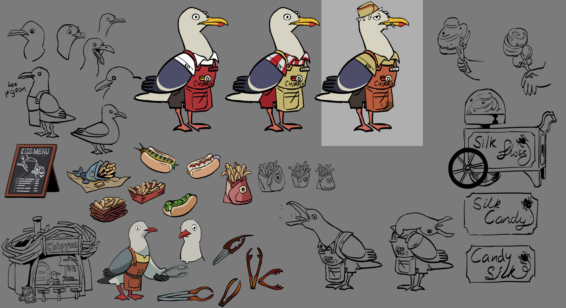 ArtStation - Fast Food for birds props and character