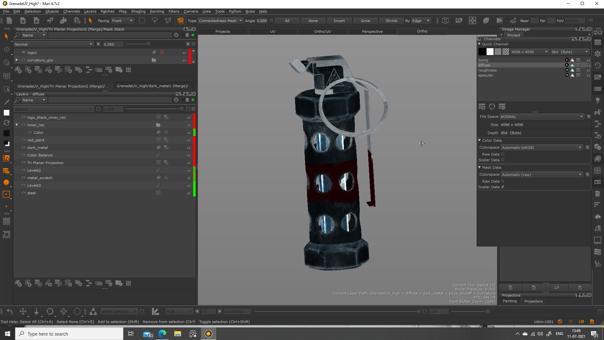 Arpit Katiyar - Texturing a Grenade