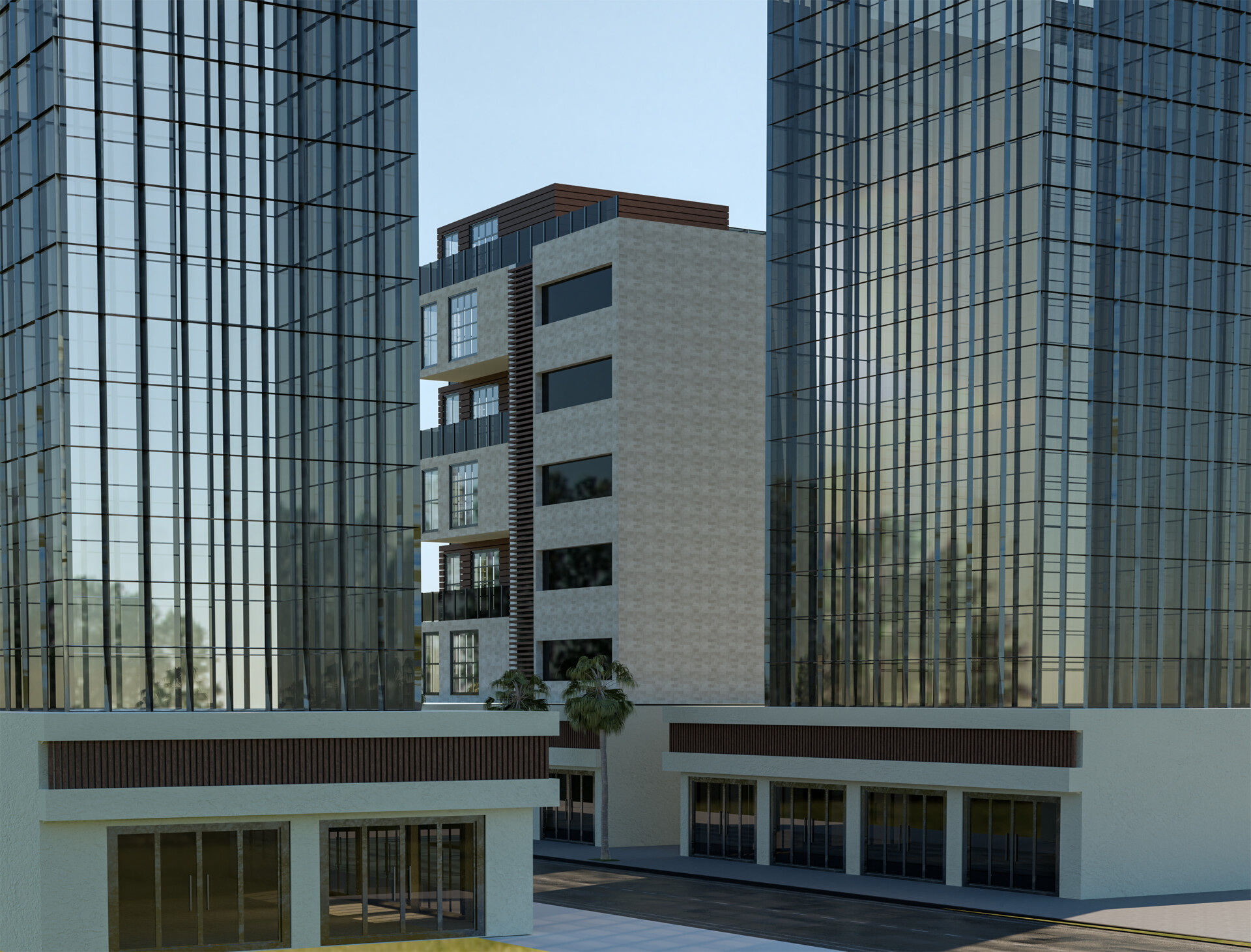 ArtStation - 3D Architectural Rendering of Modern Apartment Building ...