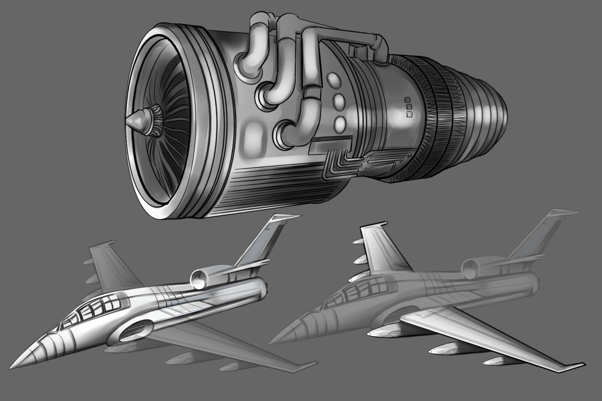 ArtStation - airplane design for game