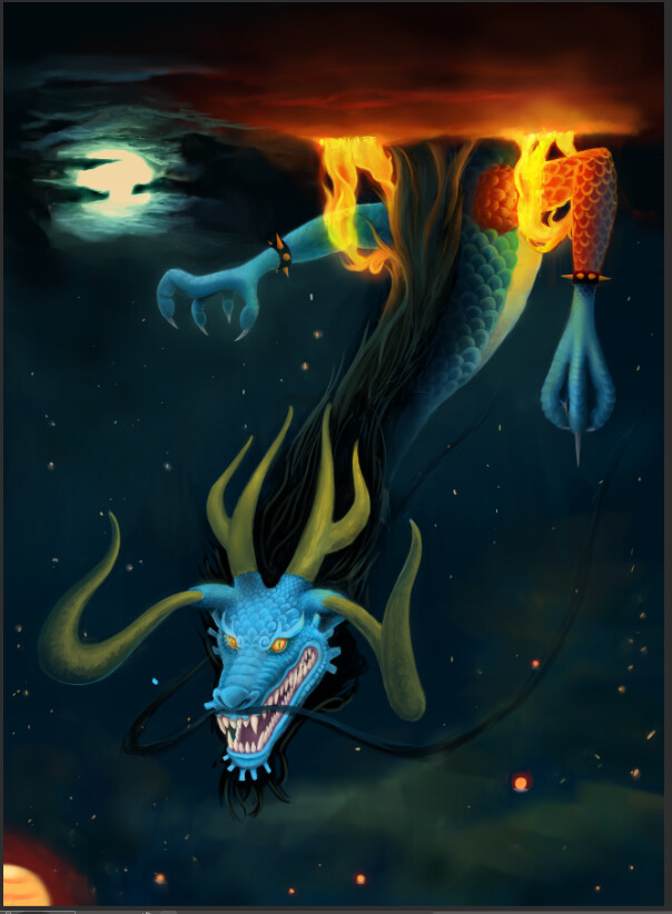 ArtStation - WIP - Kaido - One Piece - Fanart