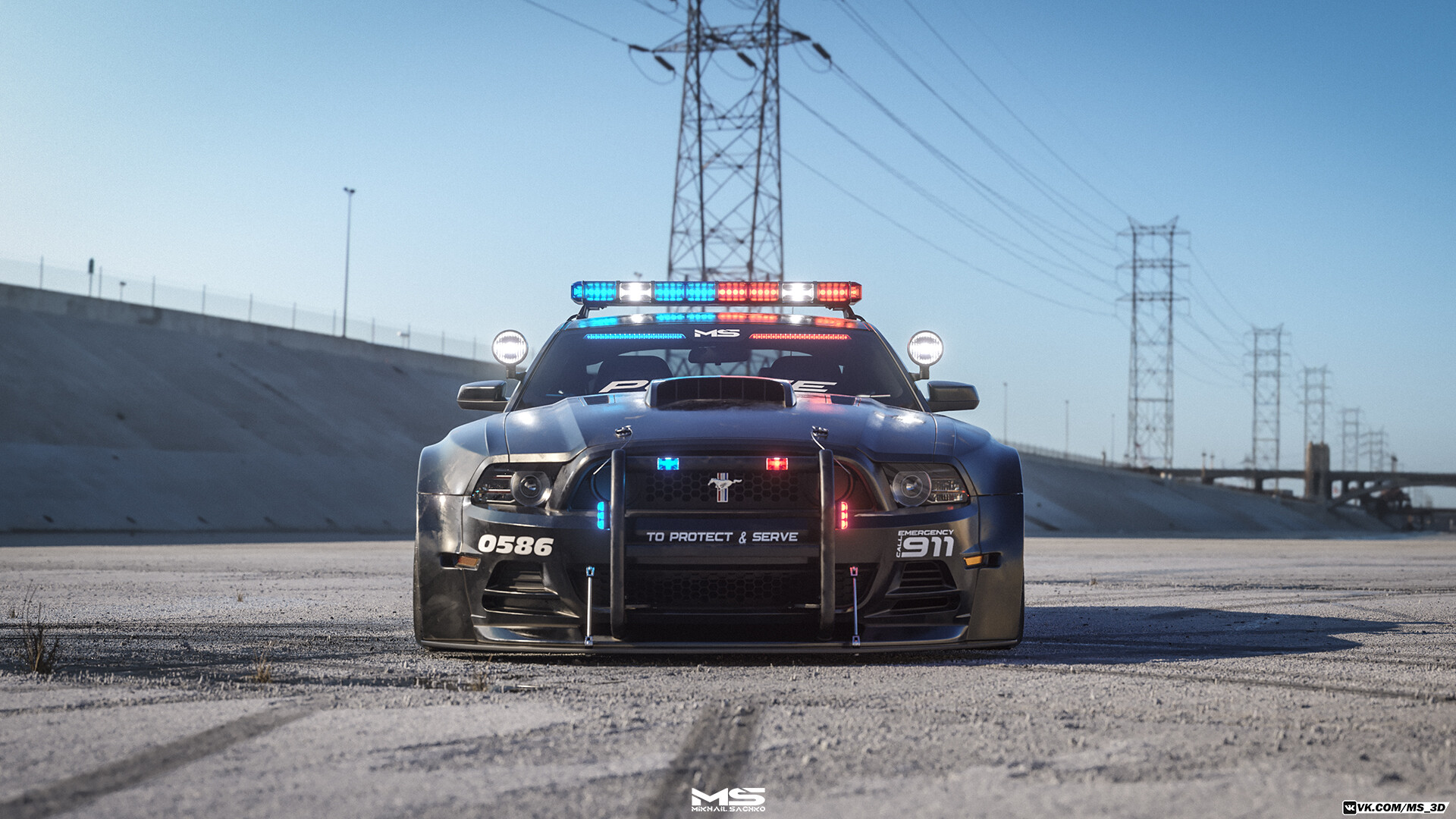 ArtStation - Ford Mustang Police Interceptor
