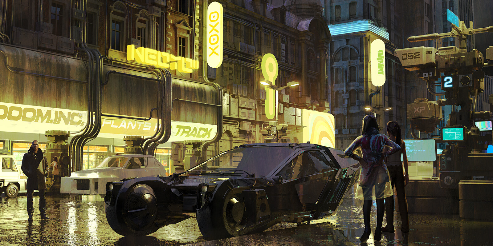 Syd Mead inspired Blade Runner environment by Peter Popken : r/Cyberpunk