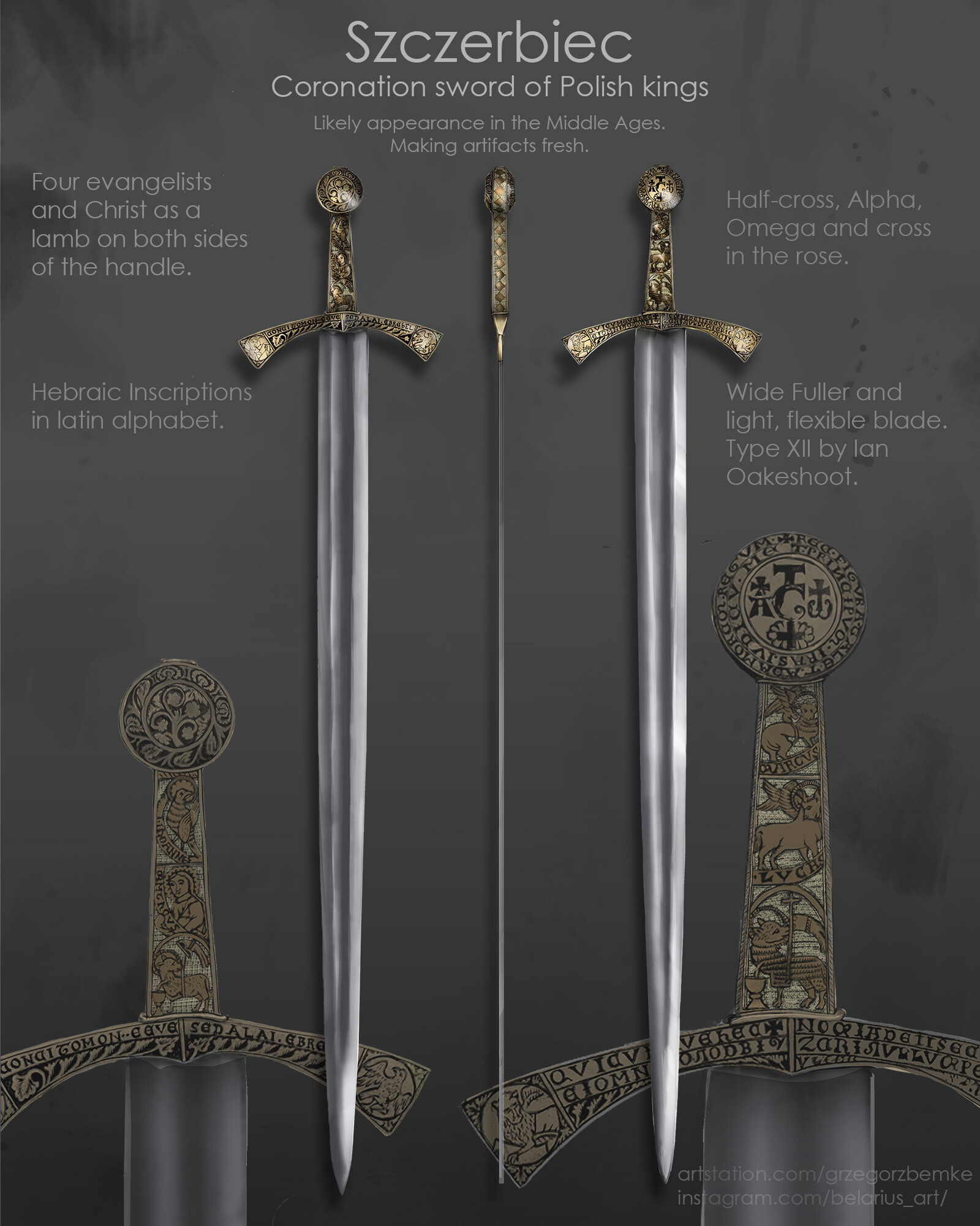 "Belarius" Grzegorz Bemke - Digital reconstruction of iconic Polish sword