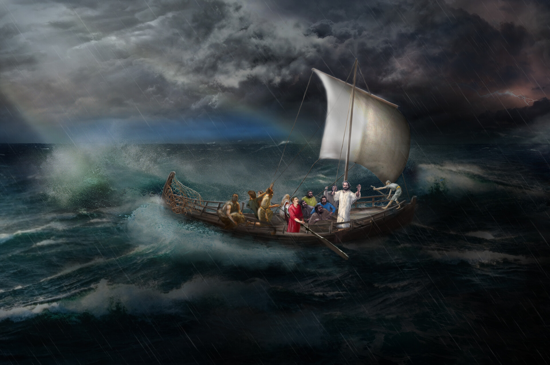 ArtStation - Jesus Calms the Sea.