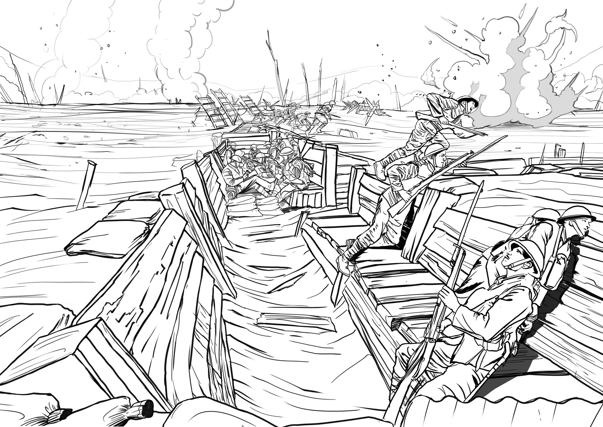 world war 1 coloring sheet