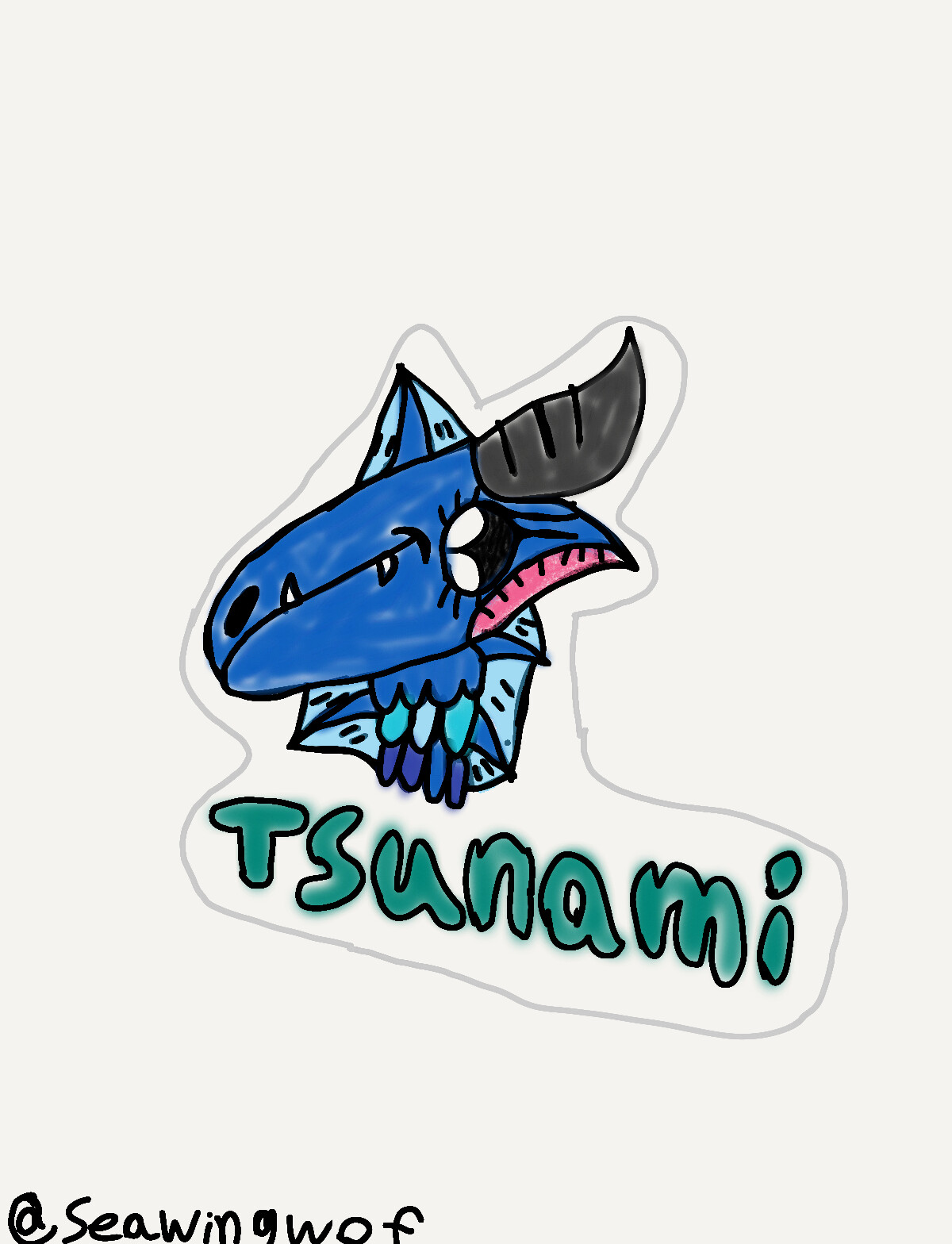 ArtStation - Tsunami the Seawing sticker
