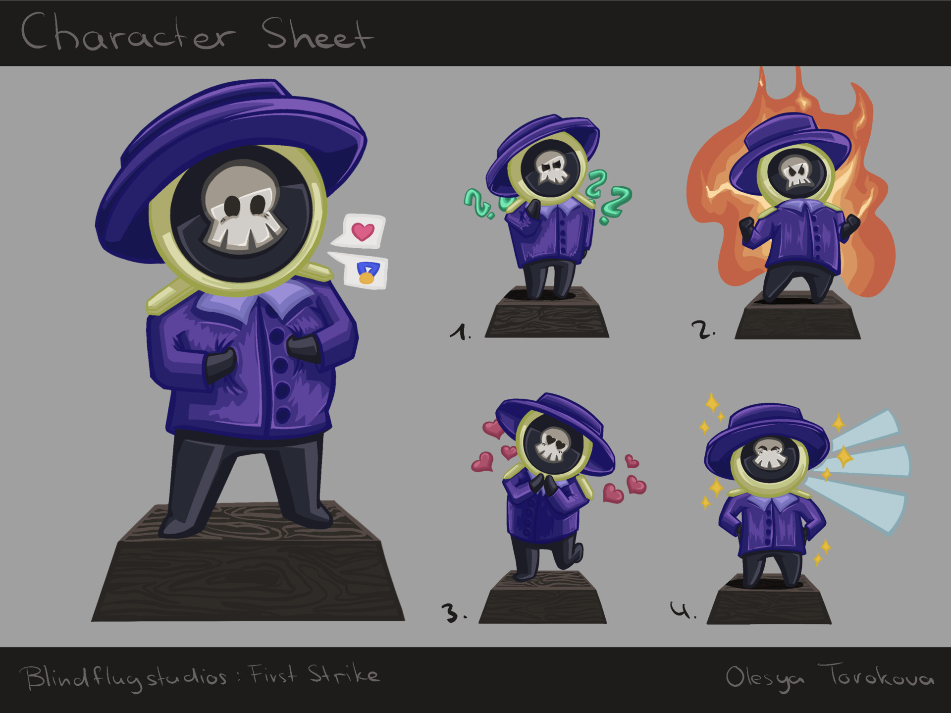 Olesya Torokova - First Strike: Character Design Sheet