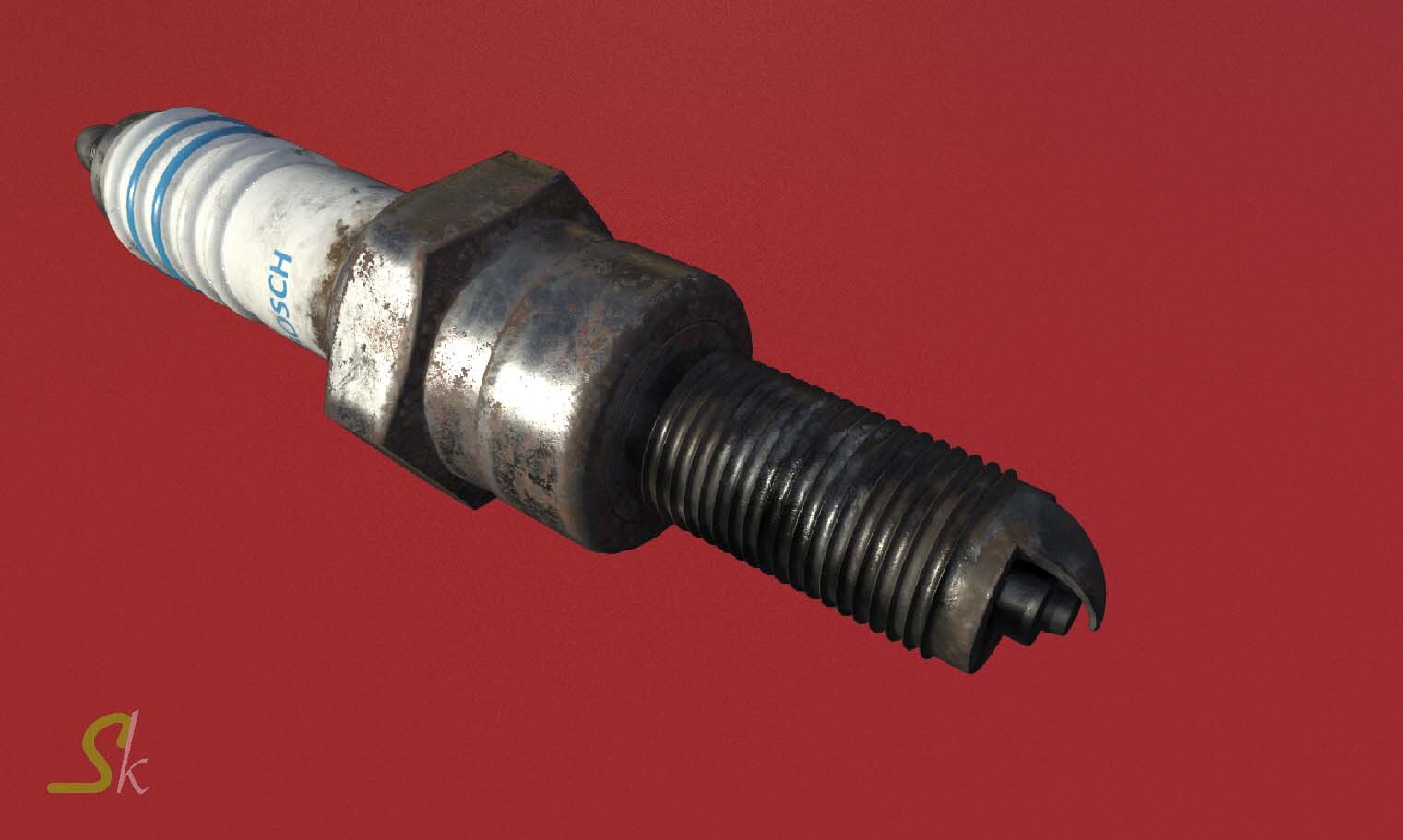 Satinder Kumar - 3d model of spark plug,
