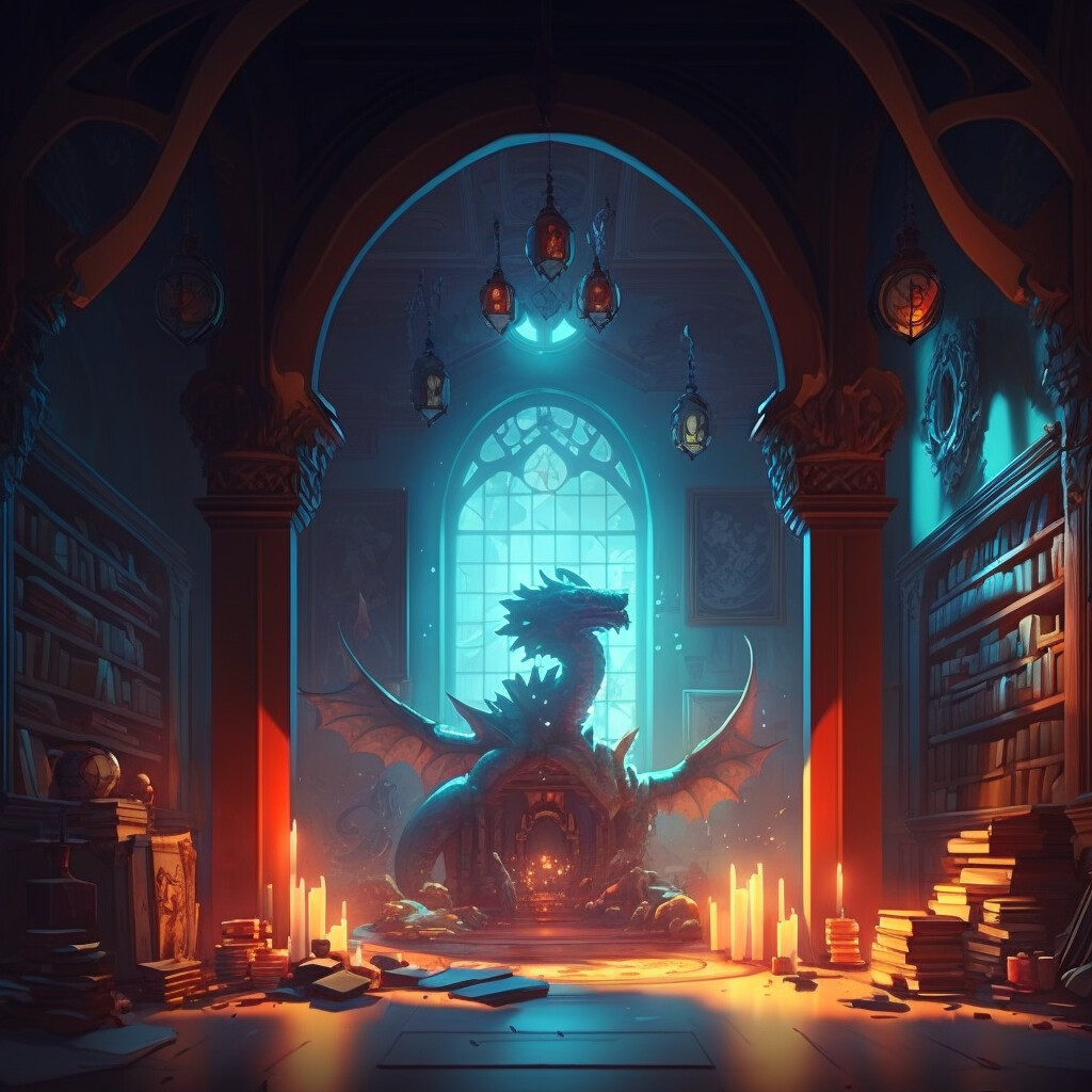 ArtStation - Dragon's Domain: A Medieval Castle Library 3