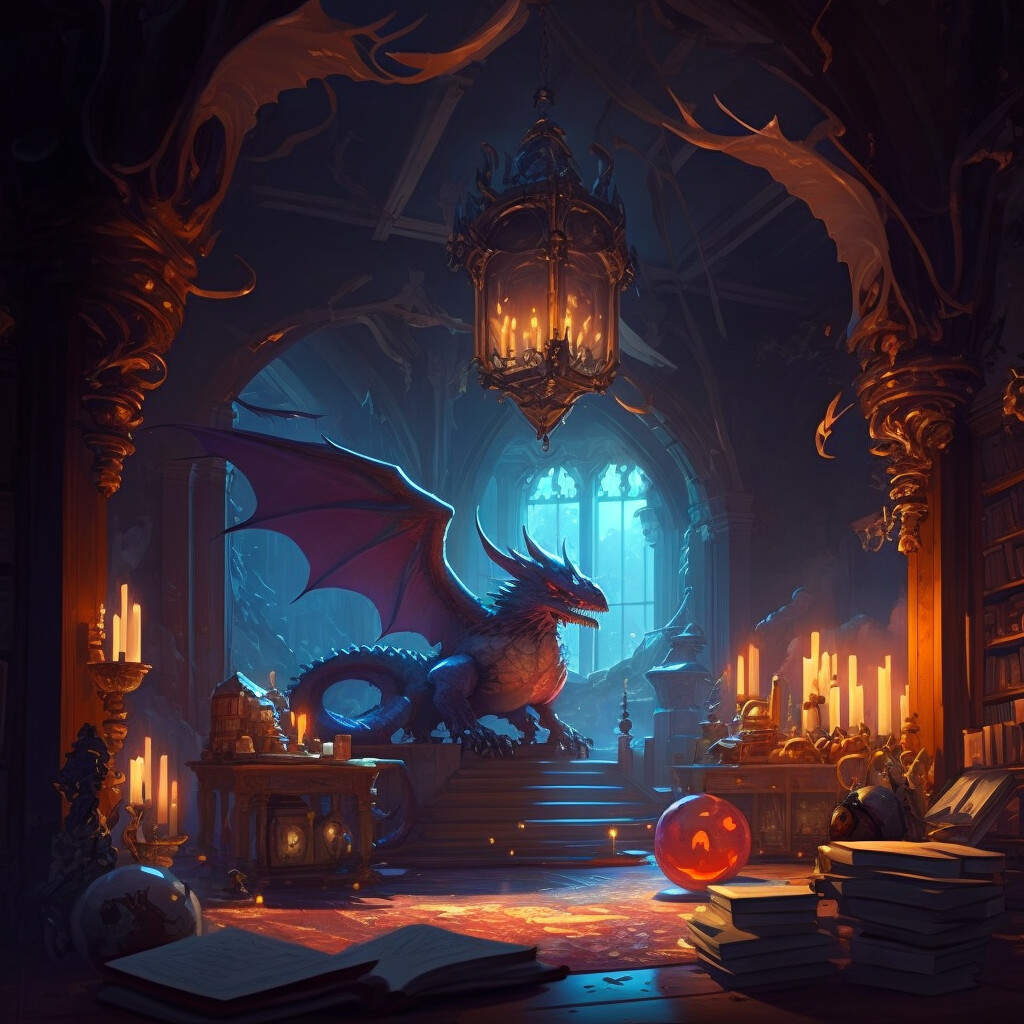 ArtStation - Dragon's Domain: A Medieval Castle Library 6