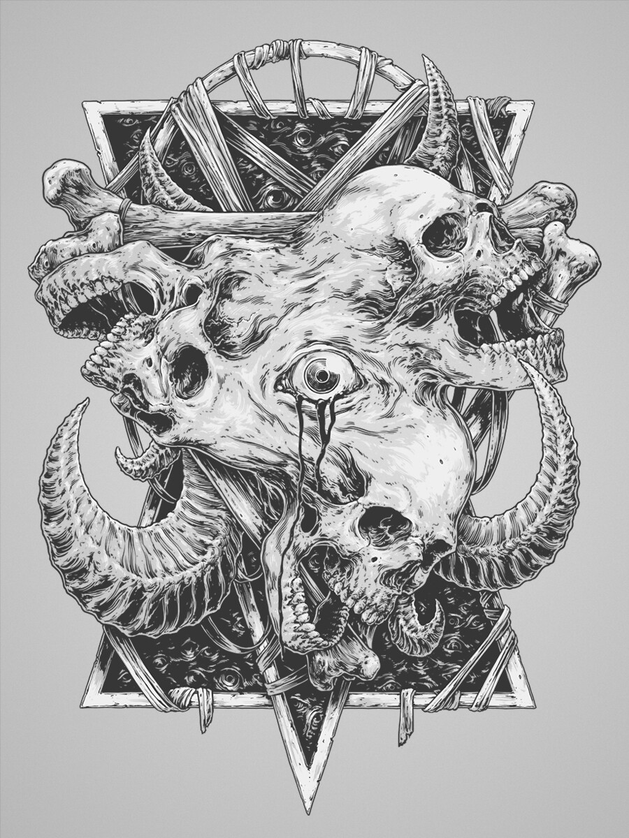 ArtStation - Composition with skulls 1