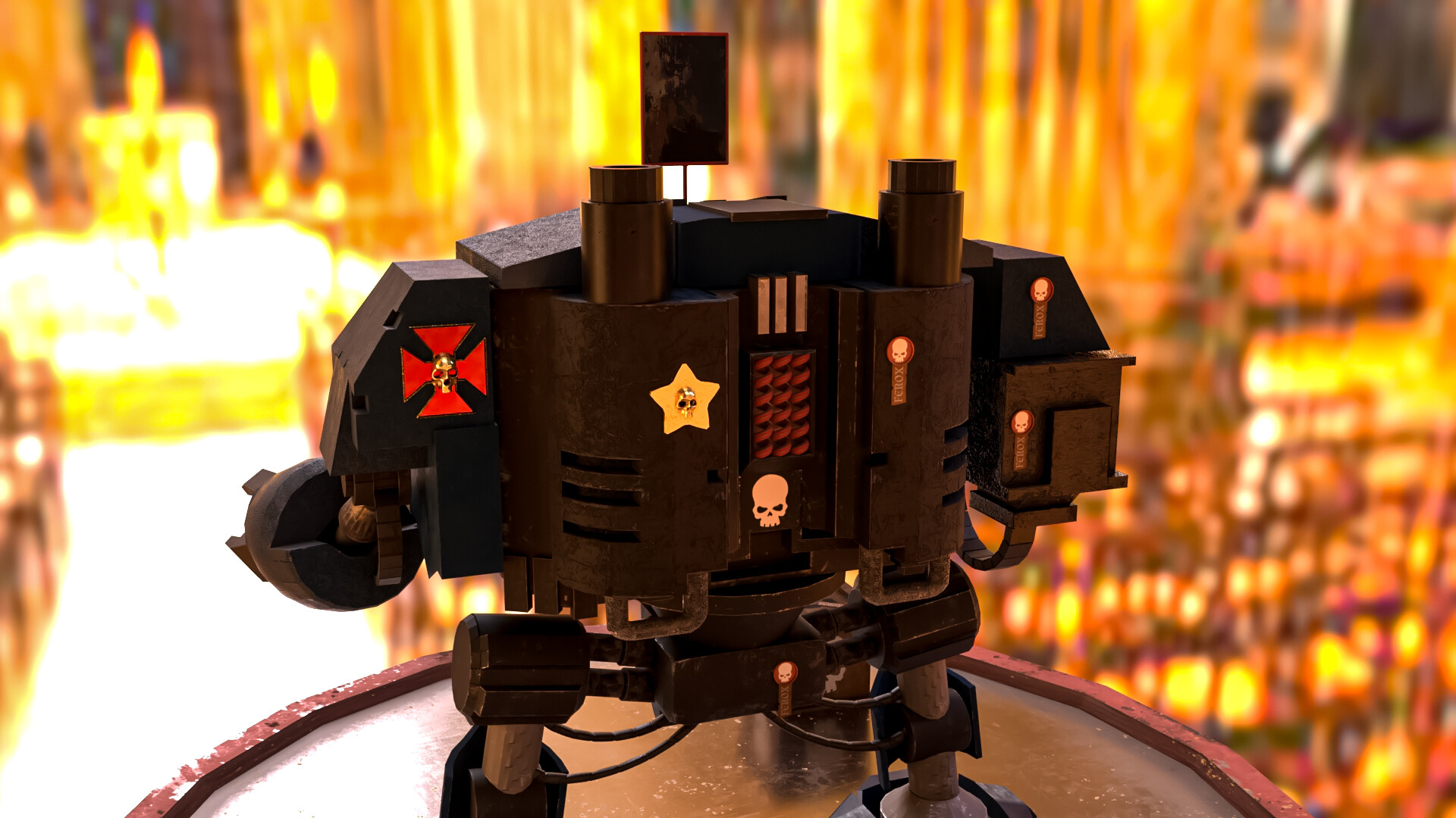 Soumalya Paul - Warhammer 40k Ultramarine Dreadnought Mecha 3d Model