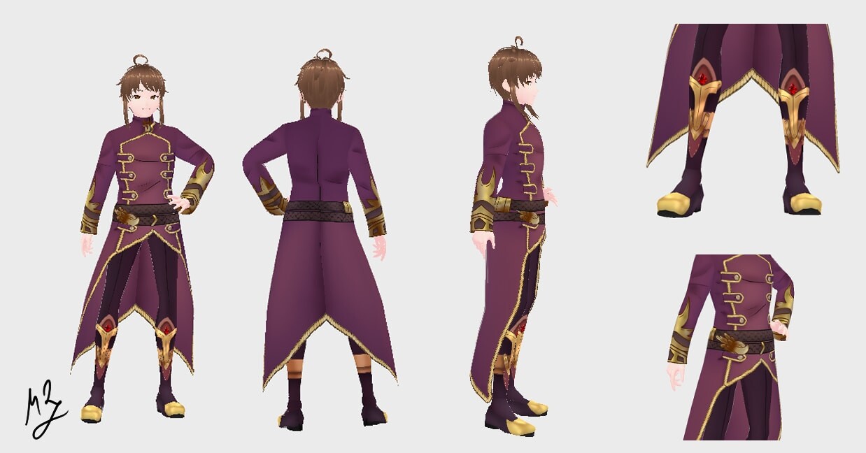 ArtStation - Commission - Vroid Outfit - Royal Guard