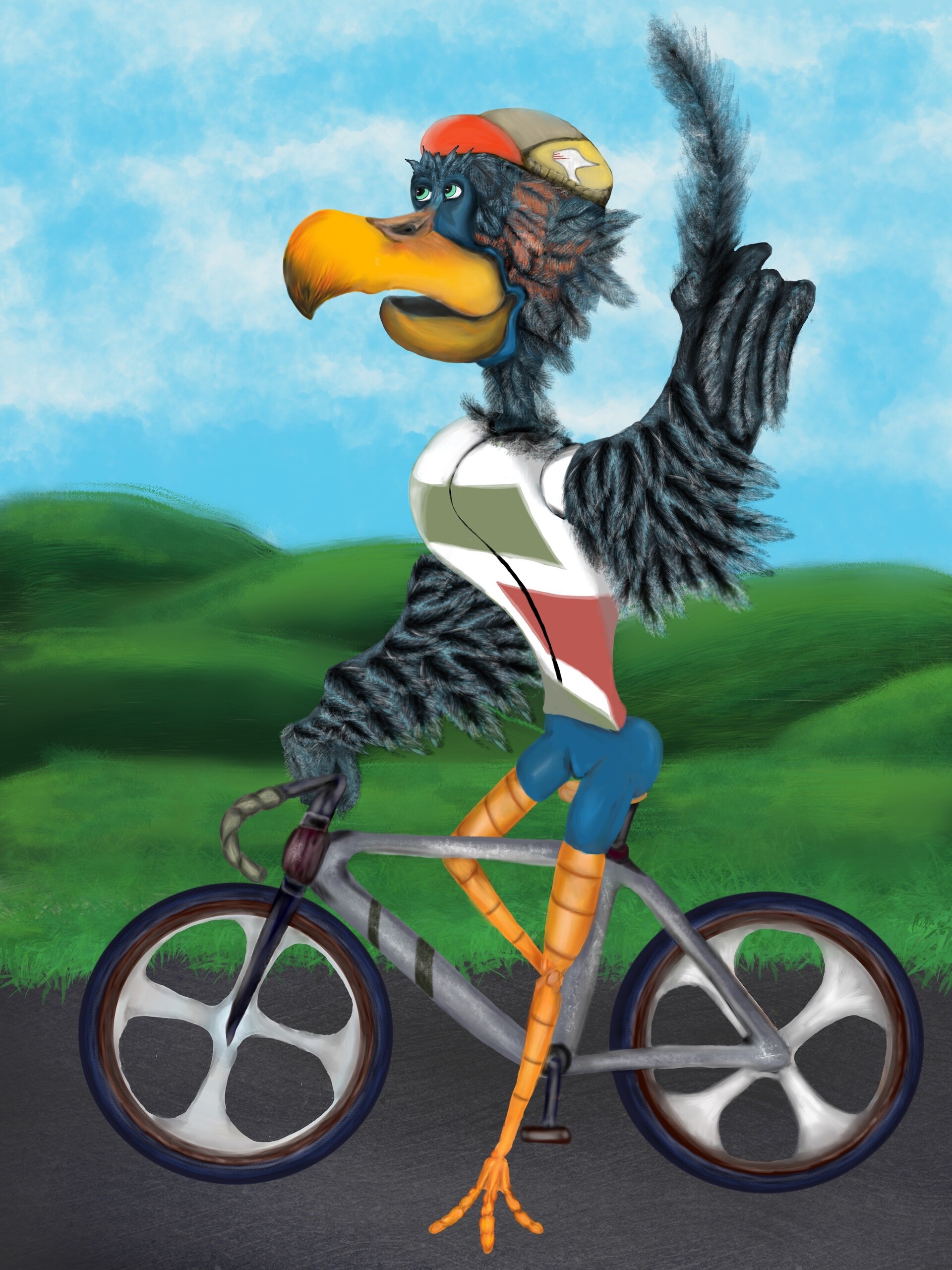ArtStation - Bicycling Bird