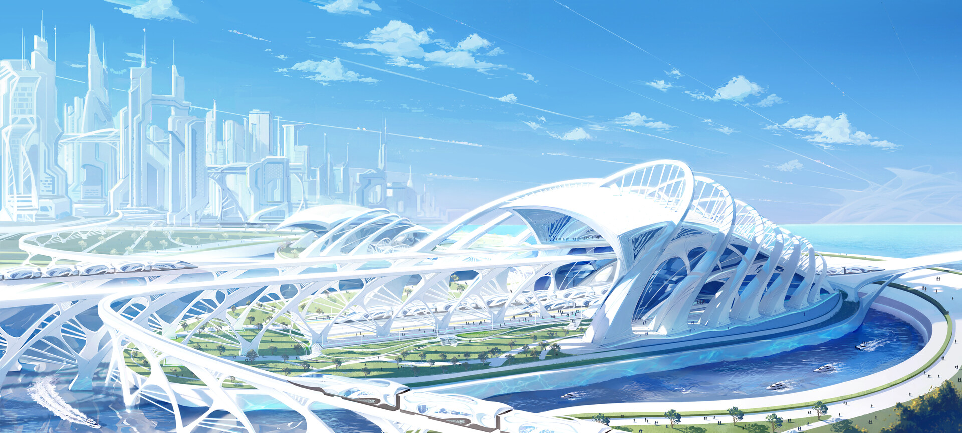 ArtStation - Sci-fi train station