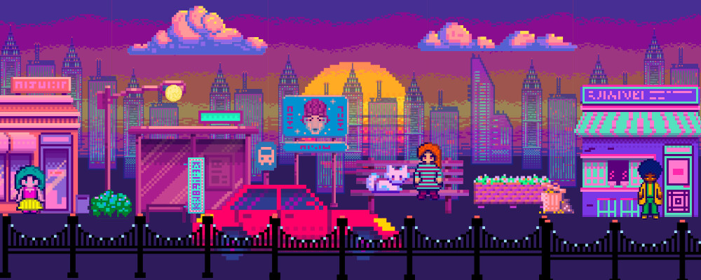 ArtStation - Pixelated Cityscape