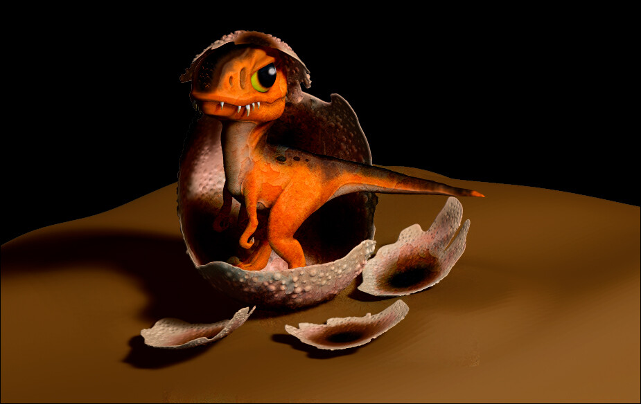 ArtStation - baby velociraptor