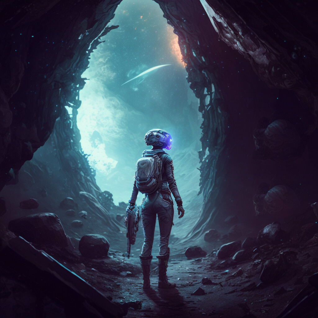 ArtStation - Cosmic Dreamer: A Girl's Journey Through the Stars 5